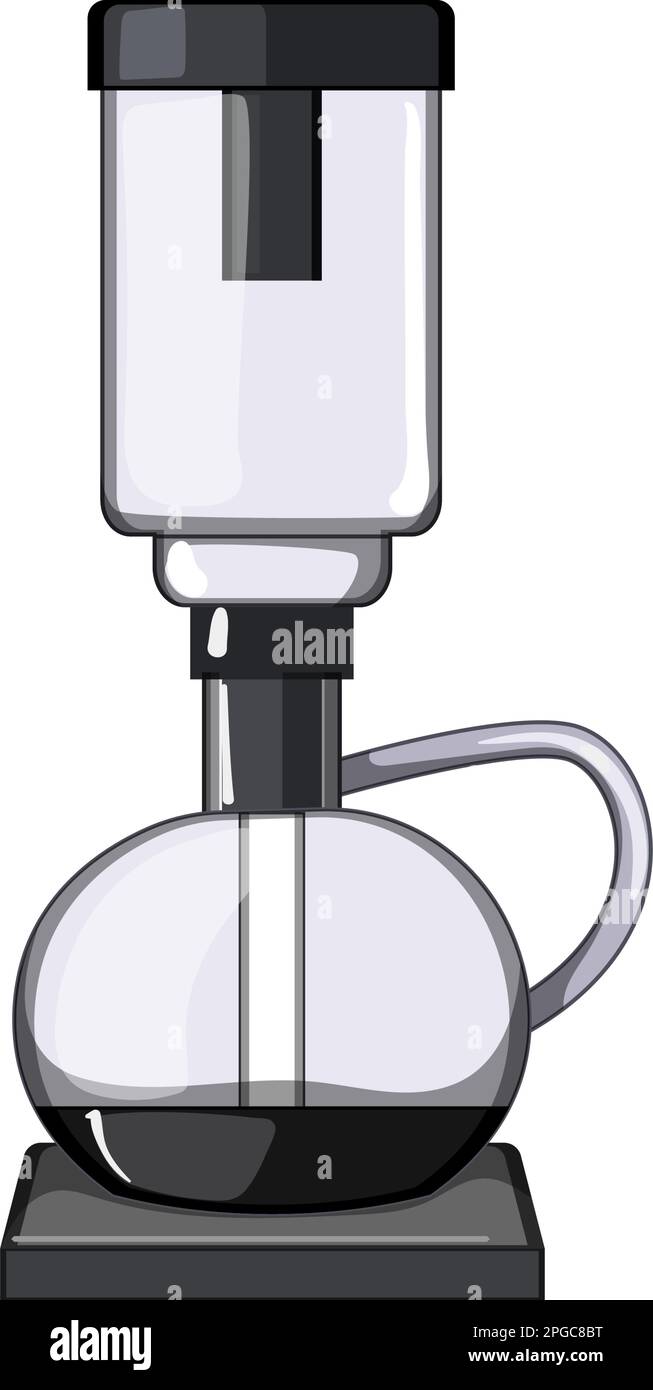 cup syphon coffee maker cartoon vector illustration Stock Vector Image ...