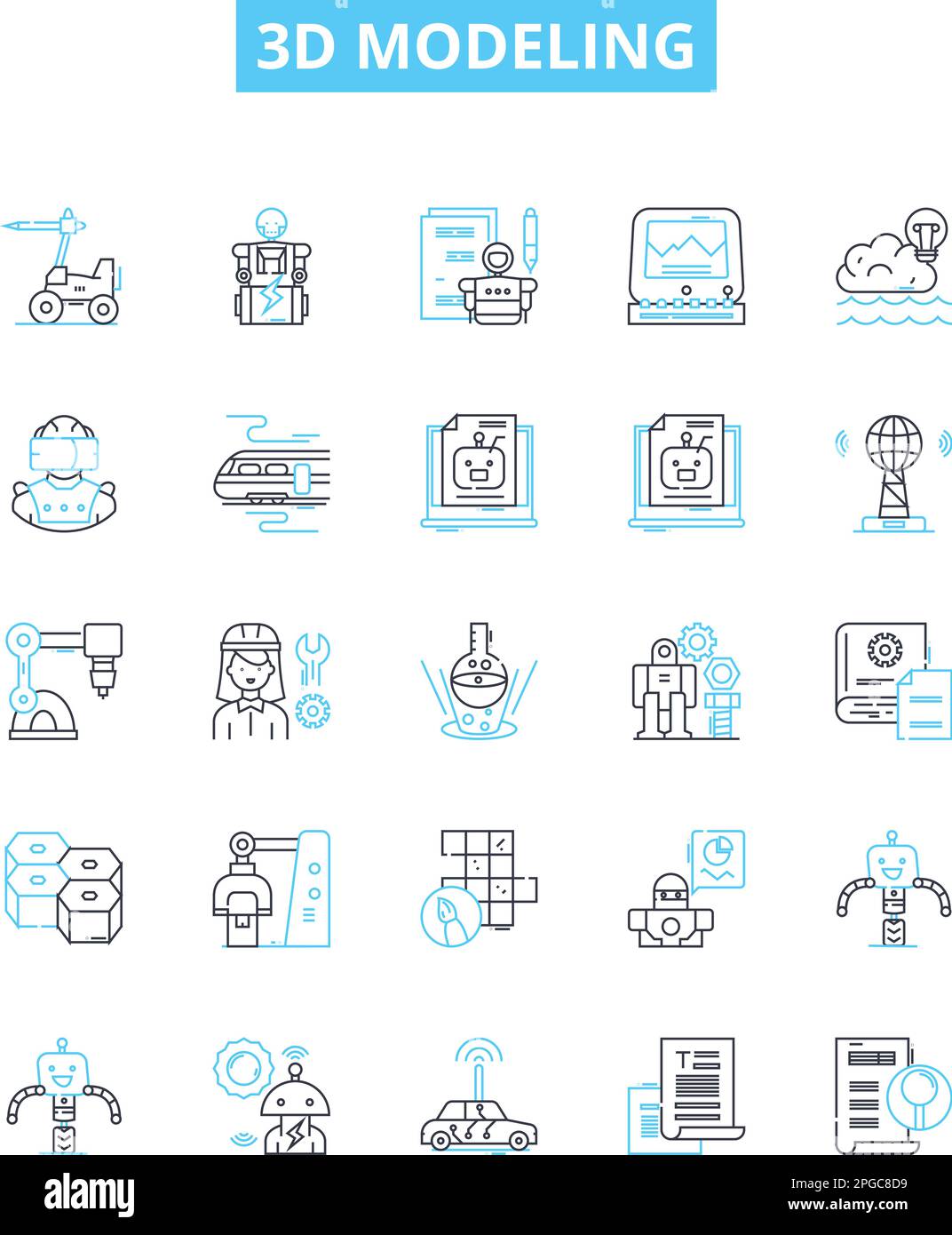 3d modeling vector line icons set. 3D, Modelling, Modeling, Designs ... 3d modeling vector line icons set. 3D, Modelling, Modeling, Designs ...