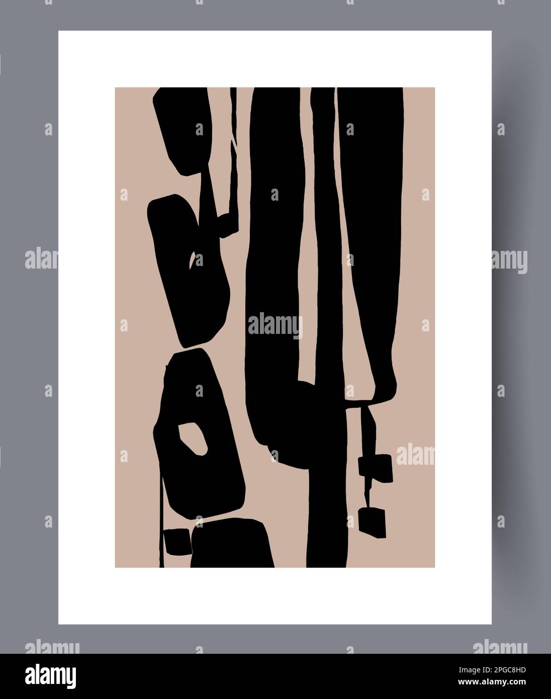 Abstract lines aesthetic chaos wall art print Stock Vector Image & Art ...