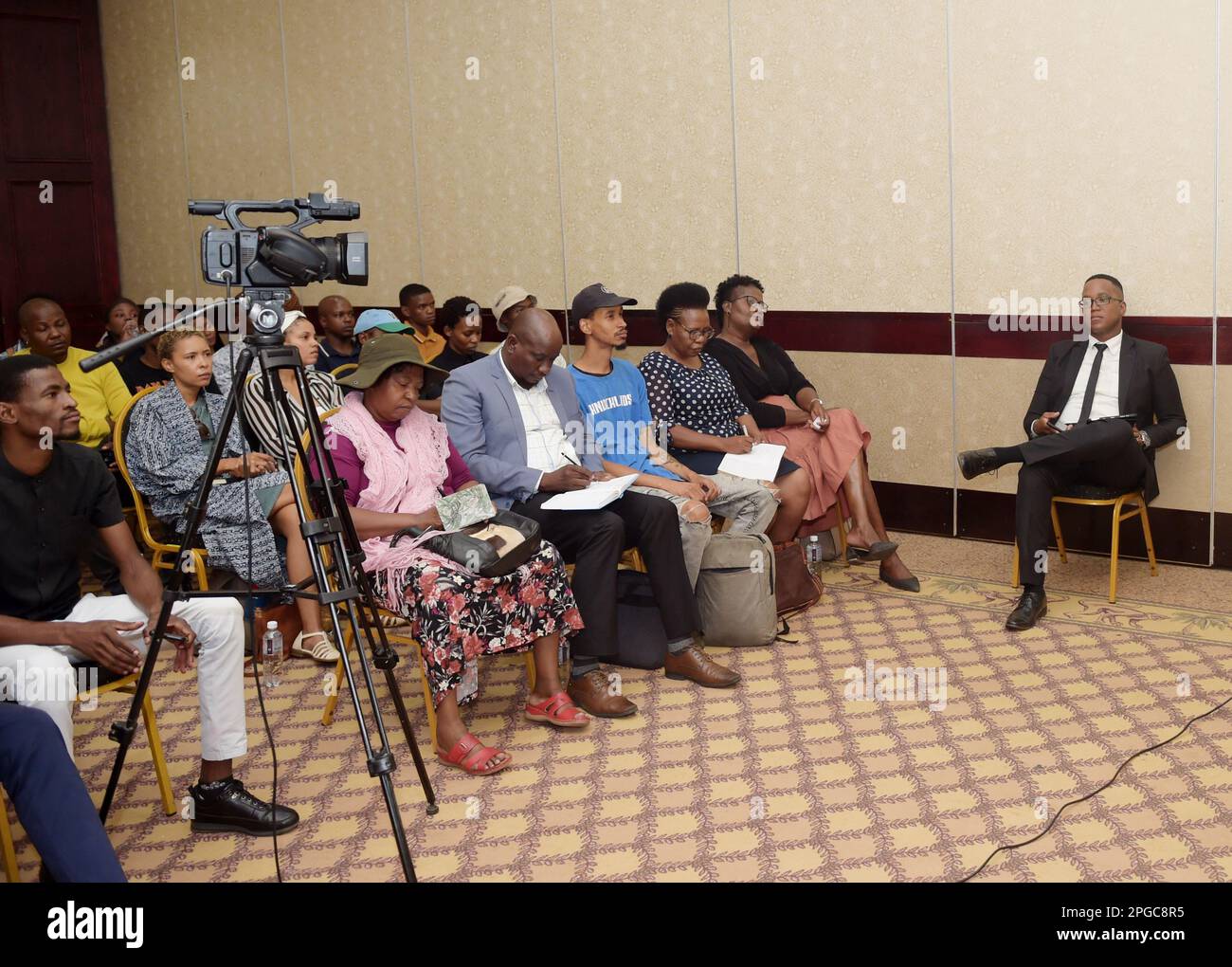 Gaborone, Botswana. 20th Mar, 2023. Participants attend the Art ...