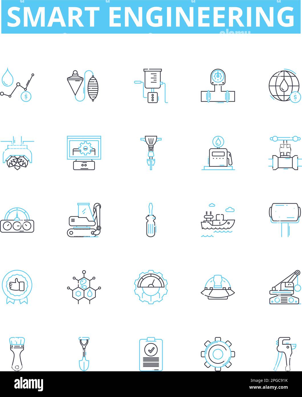 Smart engineering vector line icons set. engineer, smart, engineering ... Smart engineering vector line icons set. engineer, smart, engineering ...