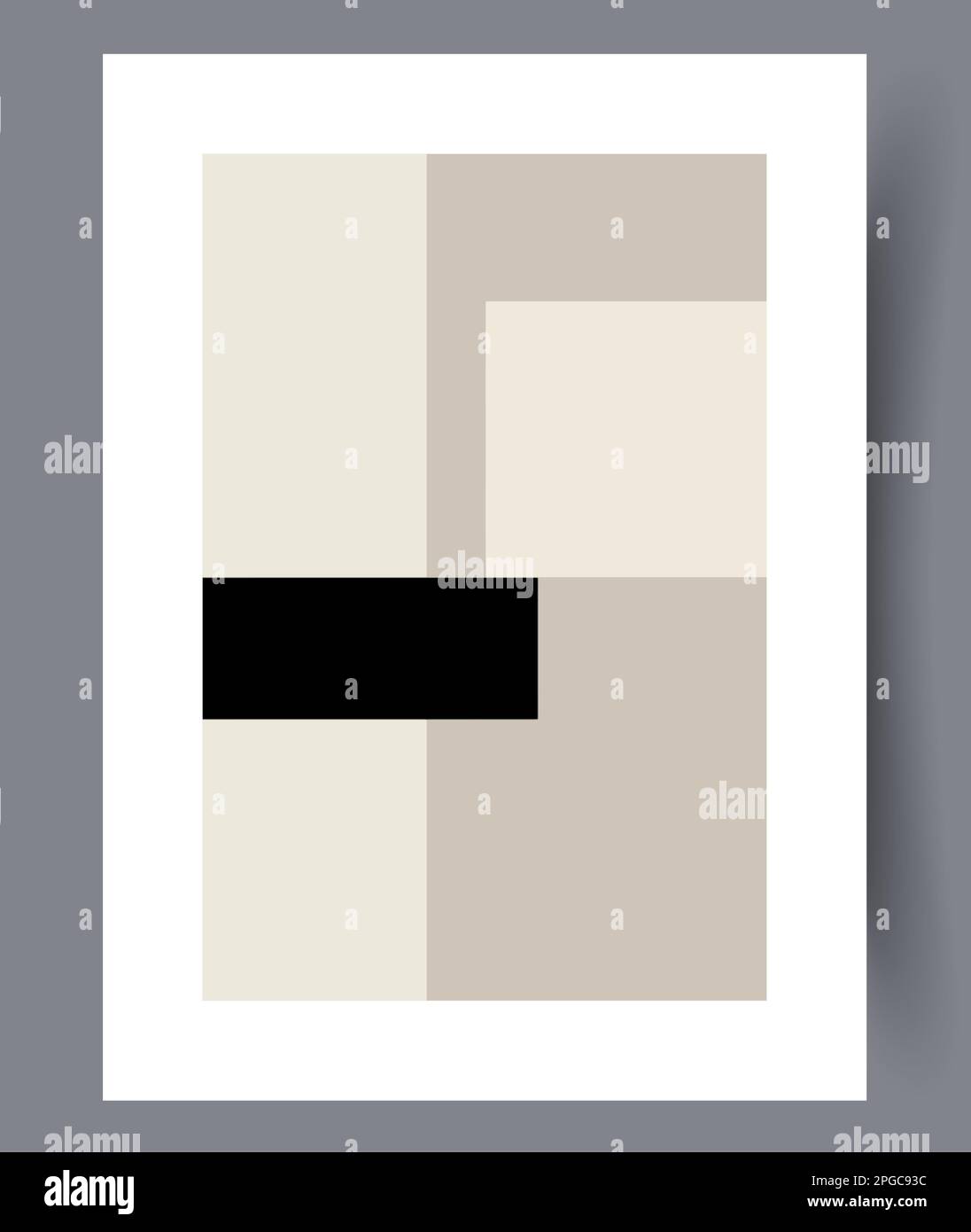 Abstract minimalism geometric forms wall art print Stock Vector Image ...