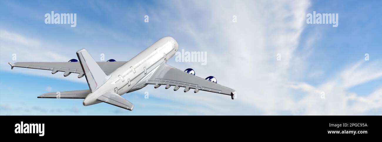 Airplane high speed on the clouds sky Stock Photo - Alamy