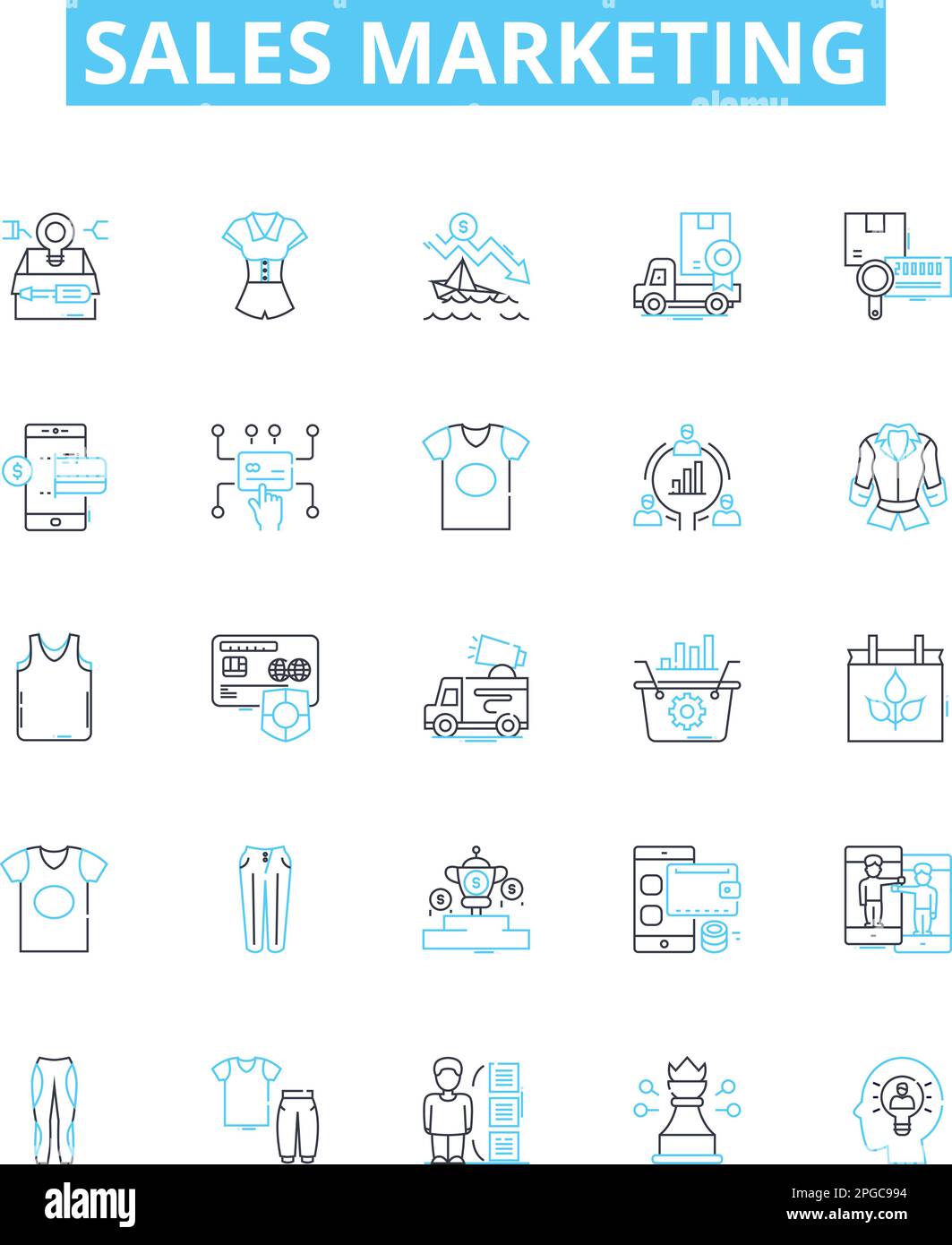 Sales marketing vector line icons set. Marketing, Sales, Promotion ...