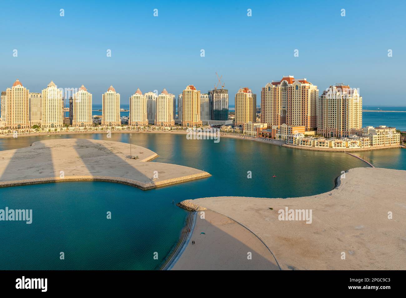 Viva Bahria Residential buildings in the Pearl Qatar, an artificial ...