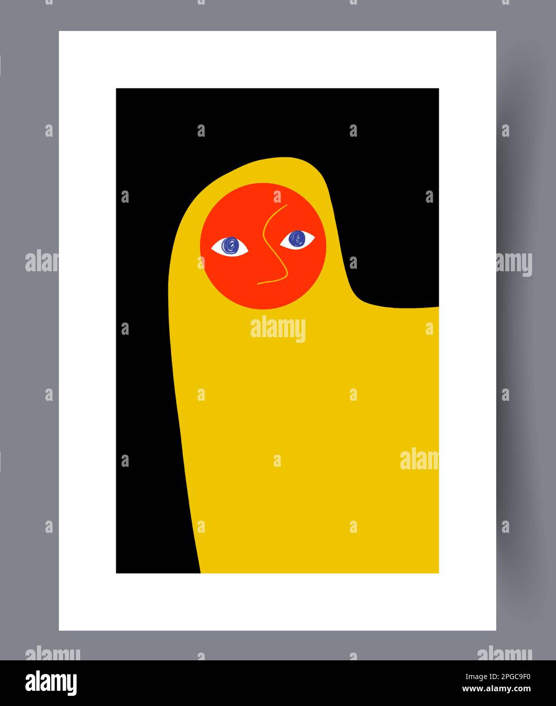 Portrait human surreal face wall art print Stock Vector Image & Art - Alamy