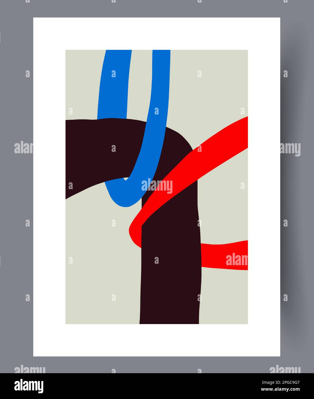 Abstract elements simple shapes wall art print Stock Vector Image & Art ...