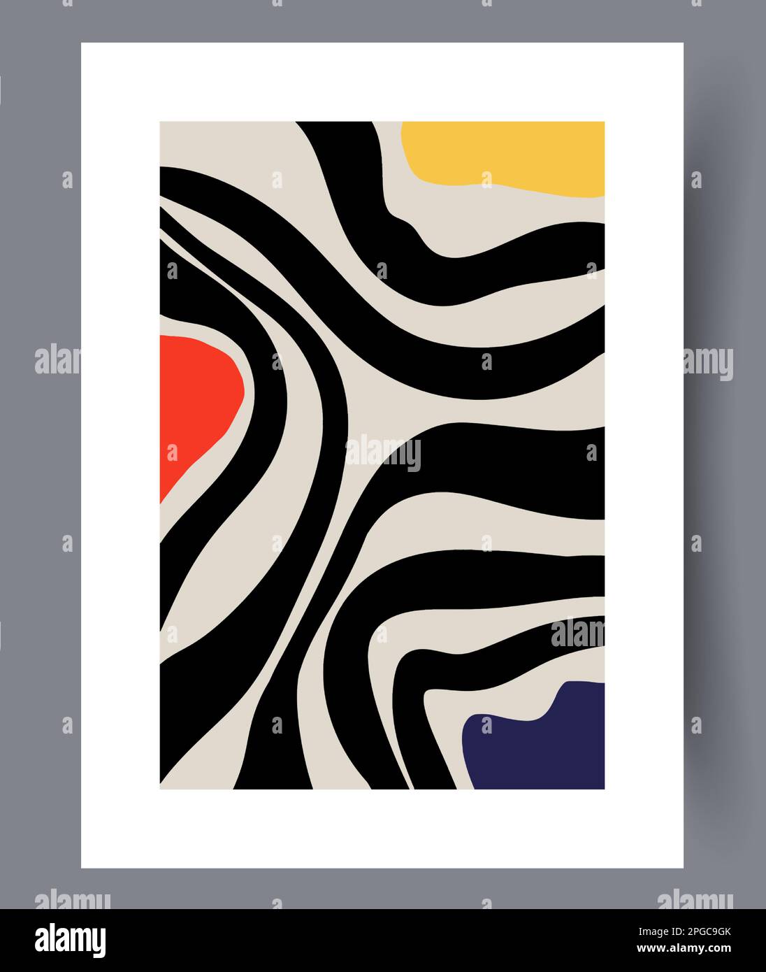 Abstract lines simple drawing wall art print Stock Vector Image & Art ...