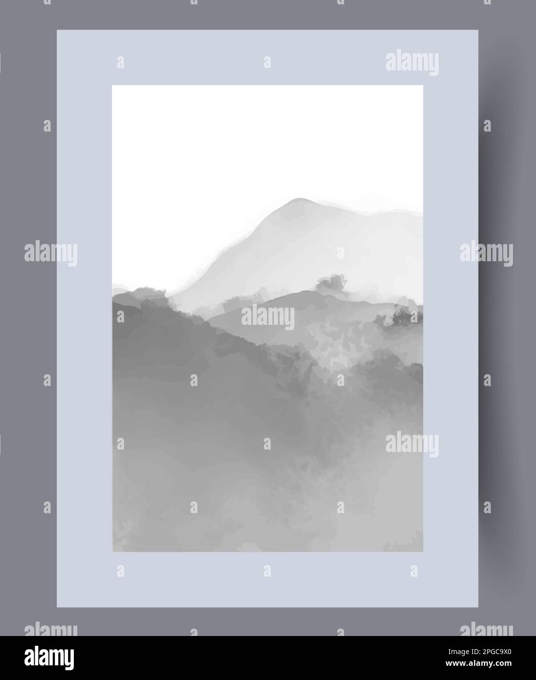 Grey landscape art hi-res stock photography and images - Alamy