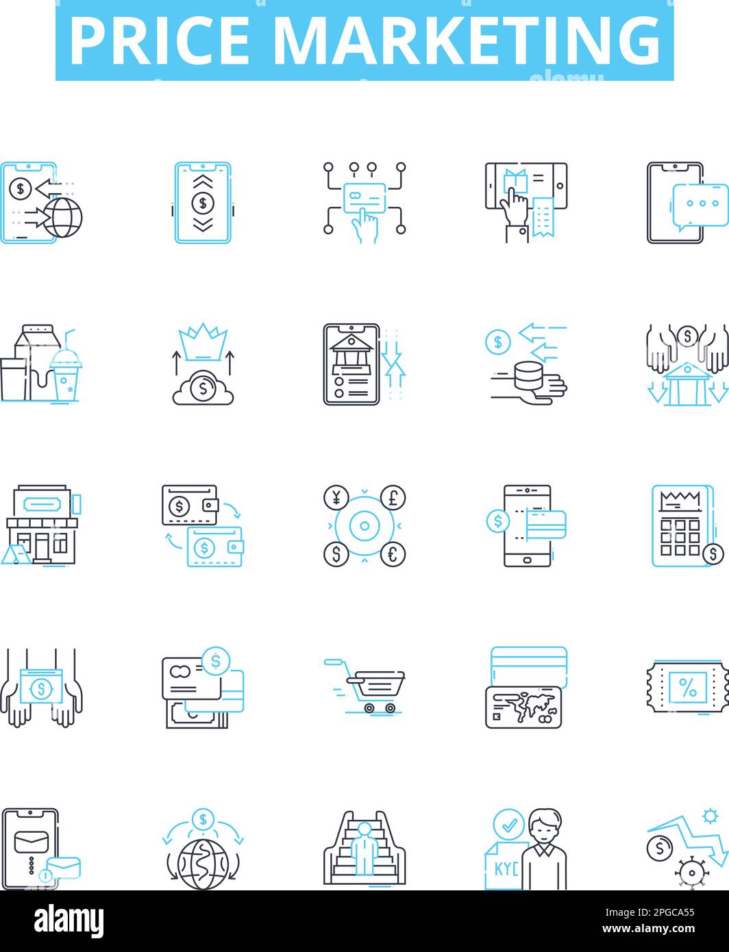 Price marketing vector line icons set. Pricing, Marketing, Cost ...