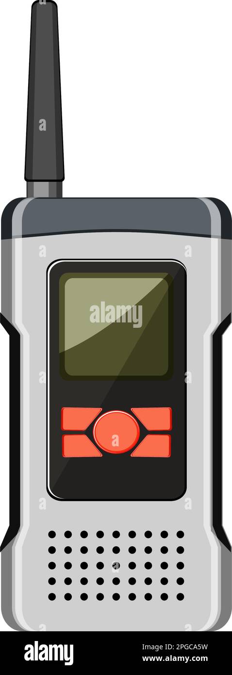 portable walkie talkie cartoon vector illustration Stock Vector Image ...
