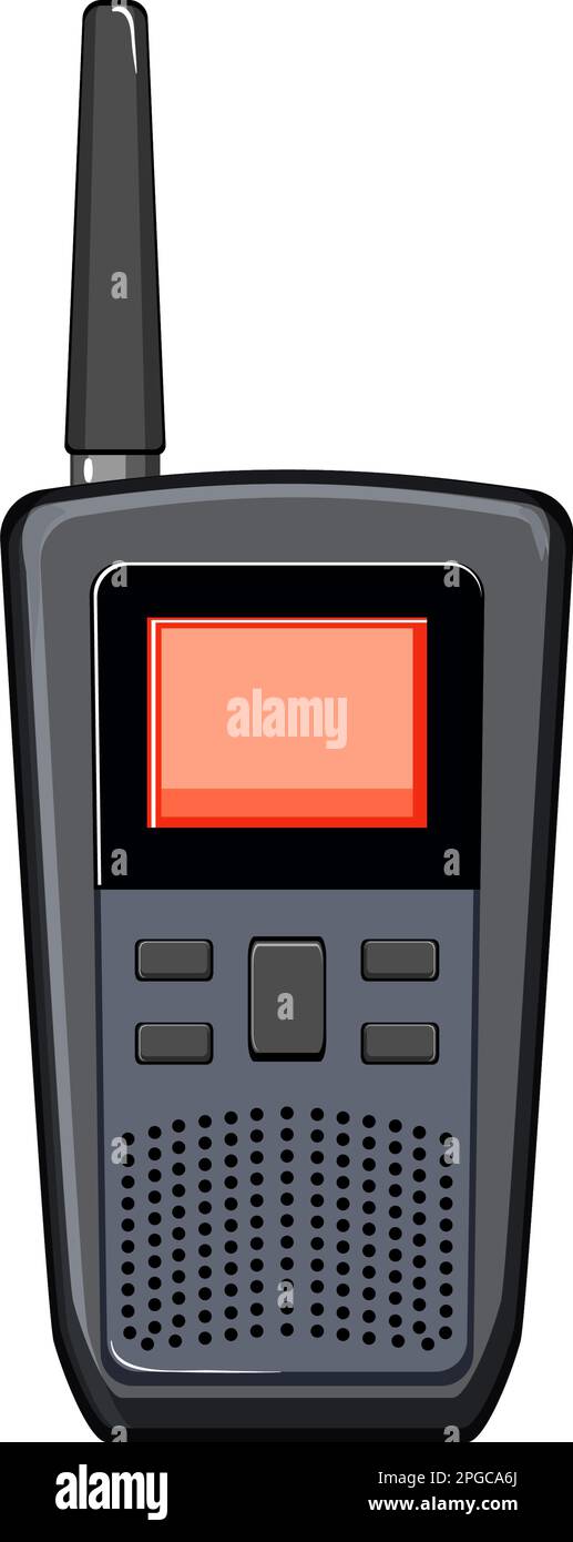 security walkie talkie cartoon vector illustration Stock Vector Image ...