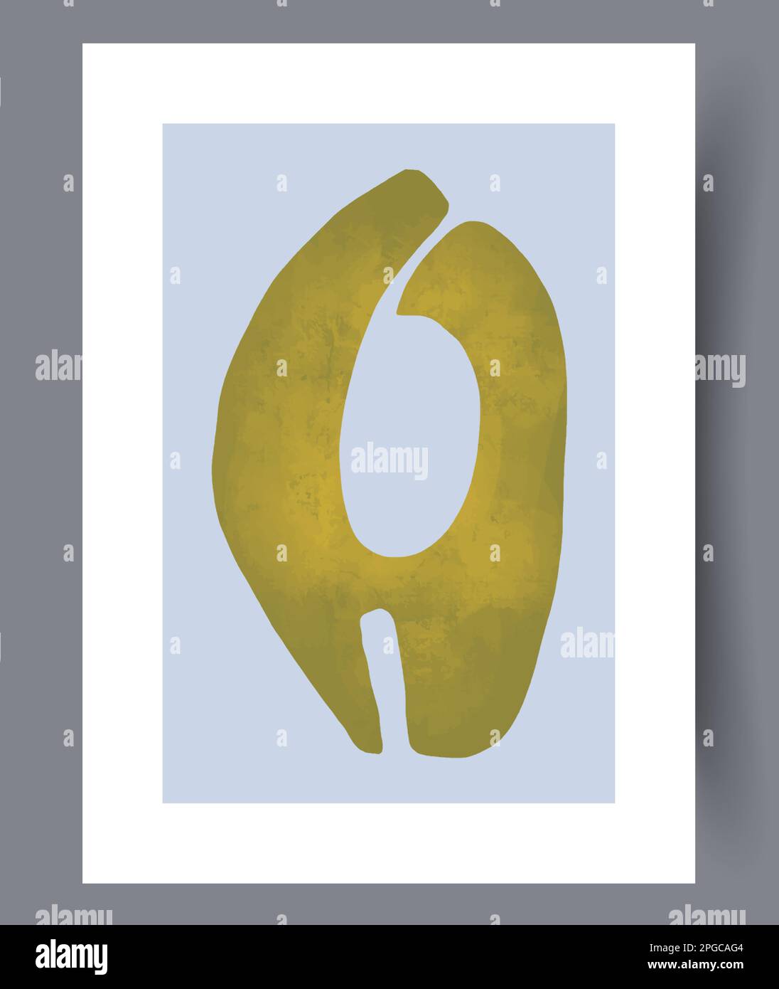 Abstract figure creative minimalism wall art print Stock Vector Image ...