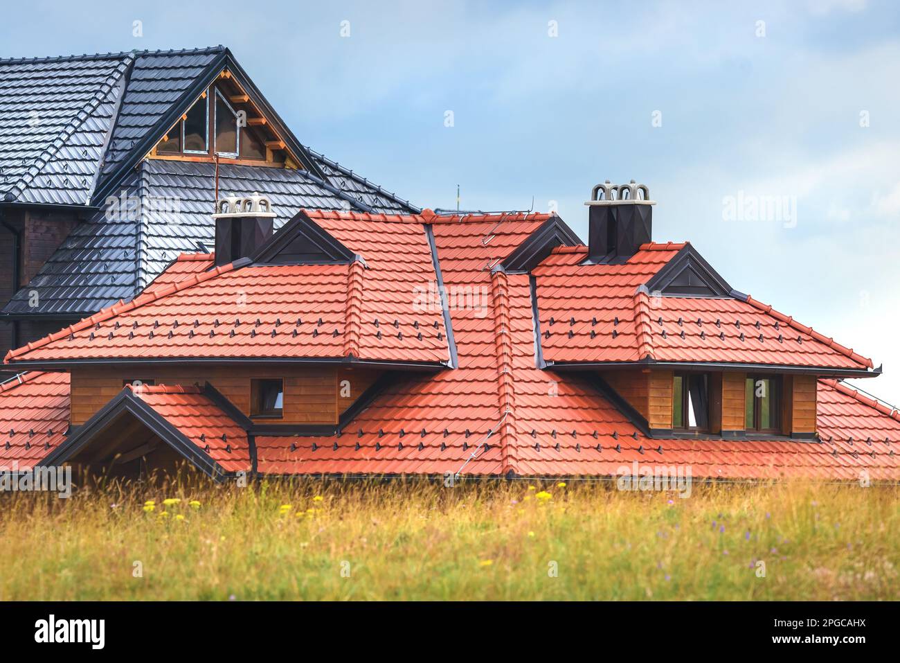 Distinctive Zlatibor region architecture, house with unique roof design ...
