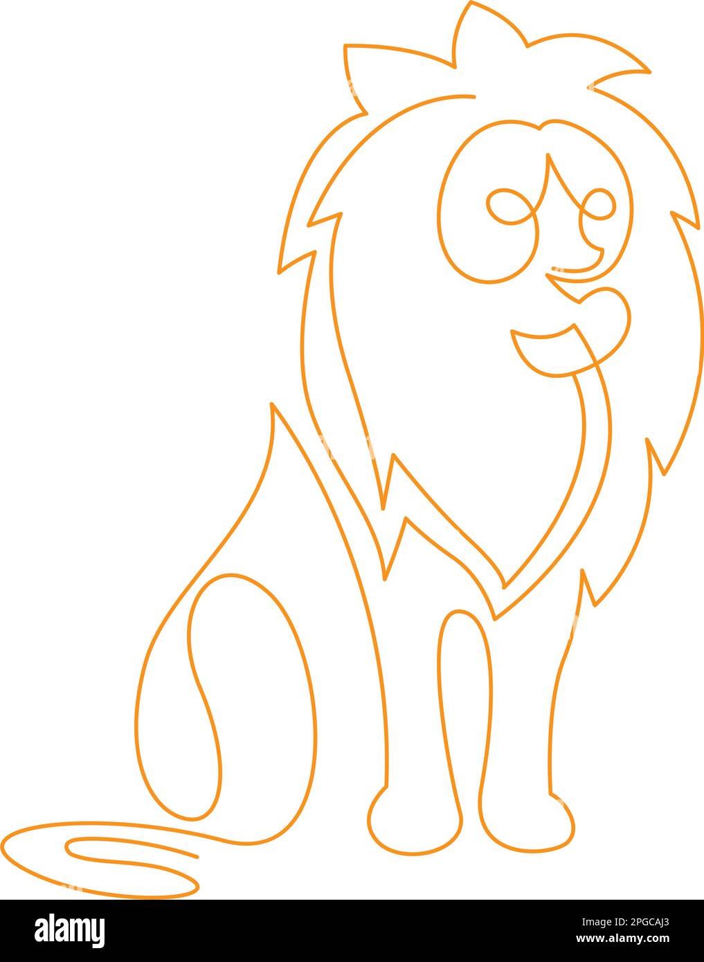 Lion line art logo icon design illustration Stock Vector Image & Art ...