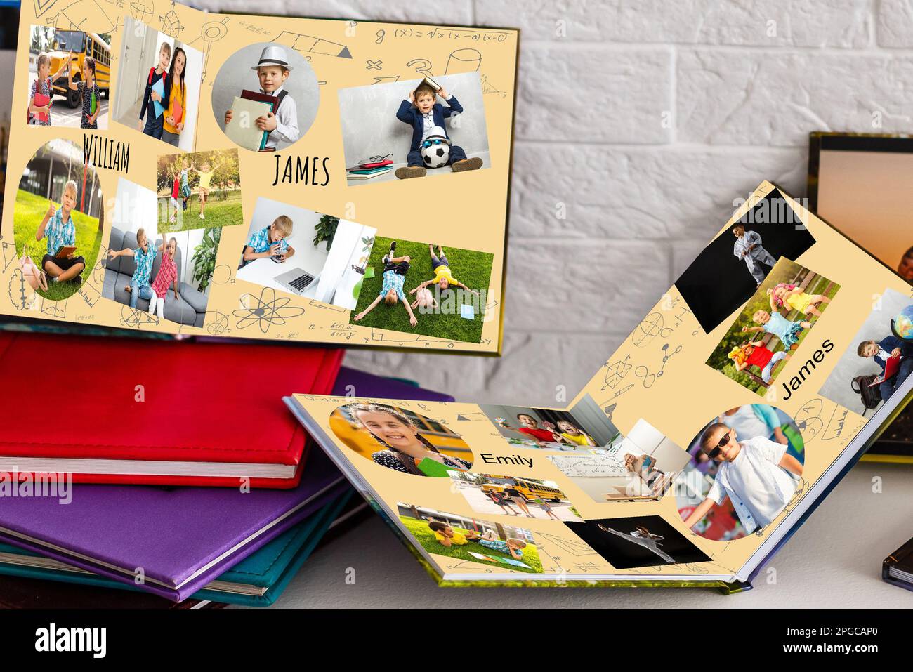 graduation album, photo book, image stories Stock Photo - Alamy