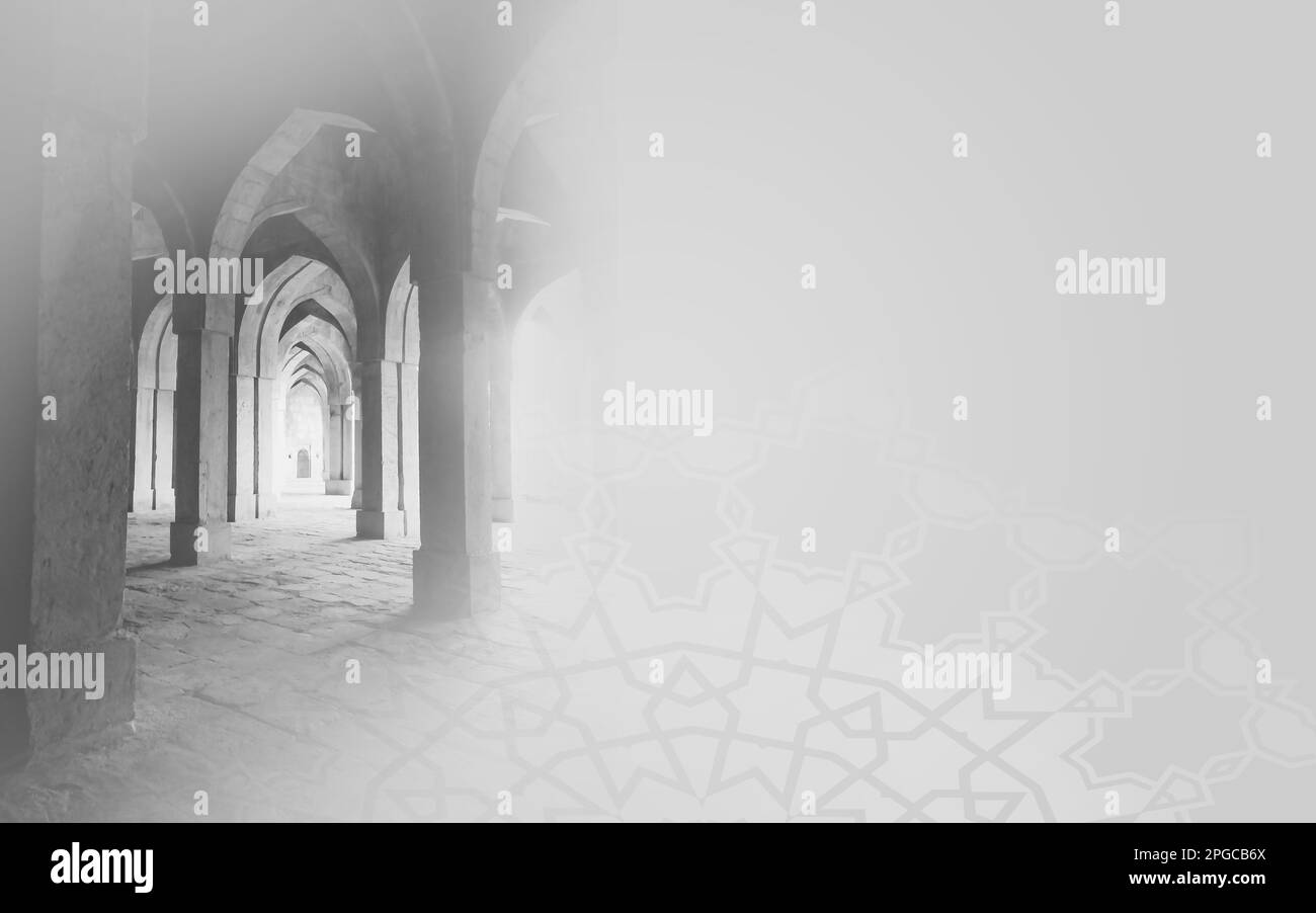 Ramadan Kareem simple minimalism soft grey background. Greeting for ...