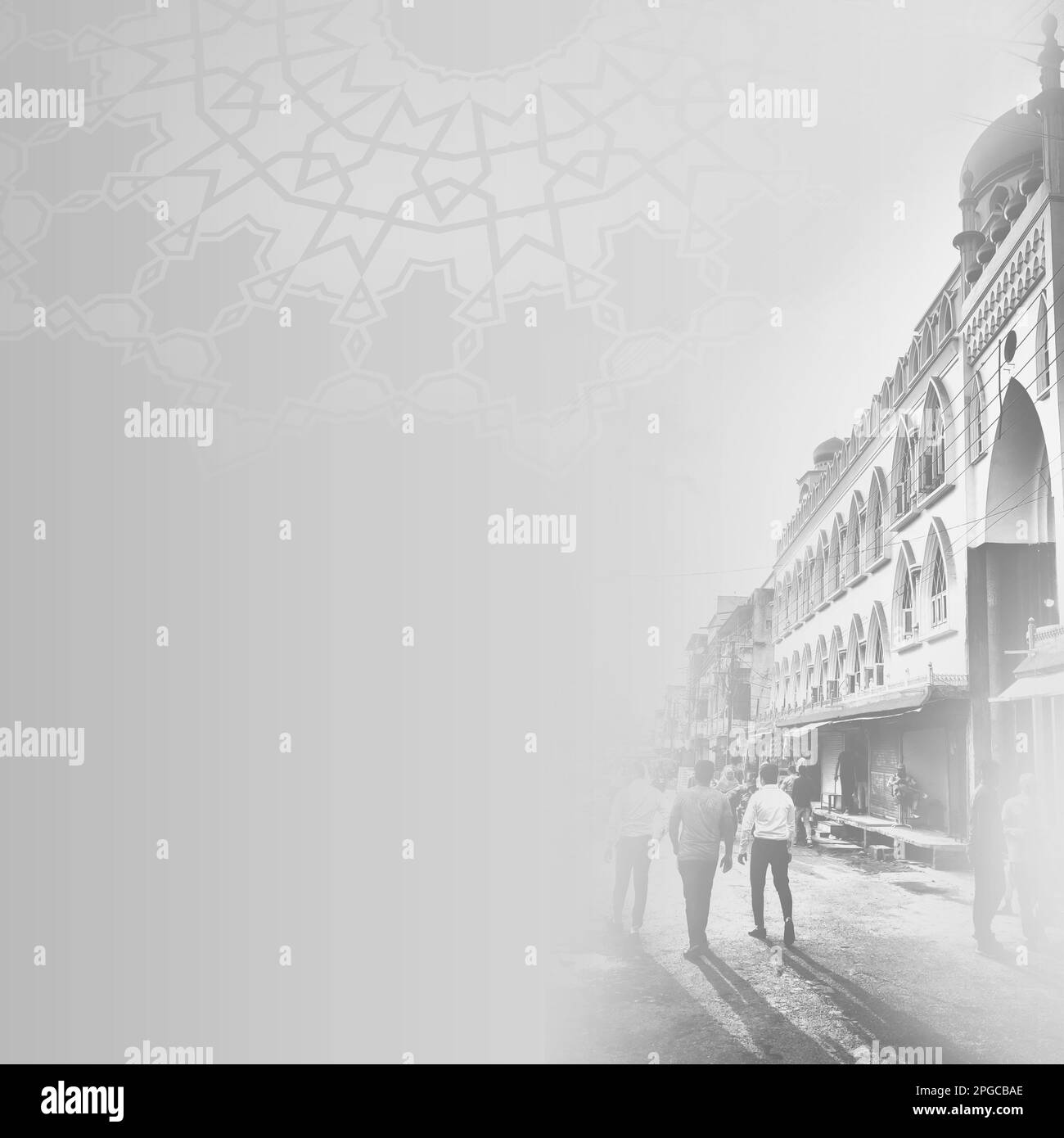 Ramadan Kareem simple minimalism soft grey background. Greeting for ...