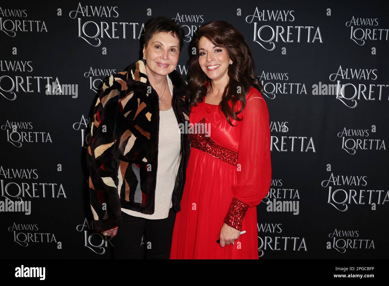 Nashville, TN. March 21, 2023, Nancy Jones and Emily Portman arriving at “Always Loretta” The ...