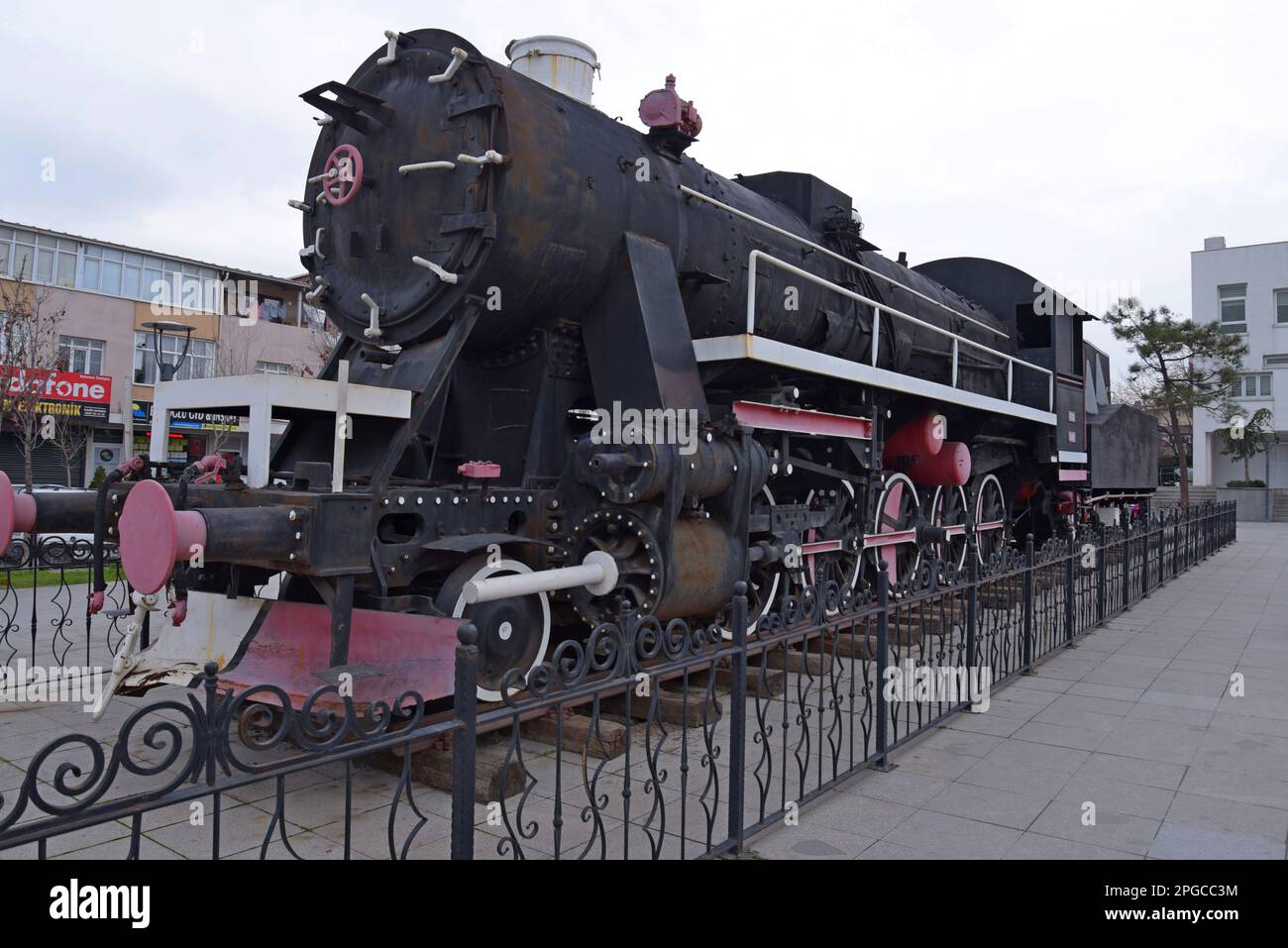 A preserved ex Turkish Railways 2-10-0 Orenstein & Koppel steam loco No ...