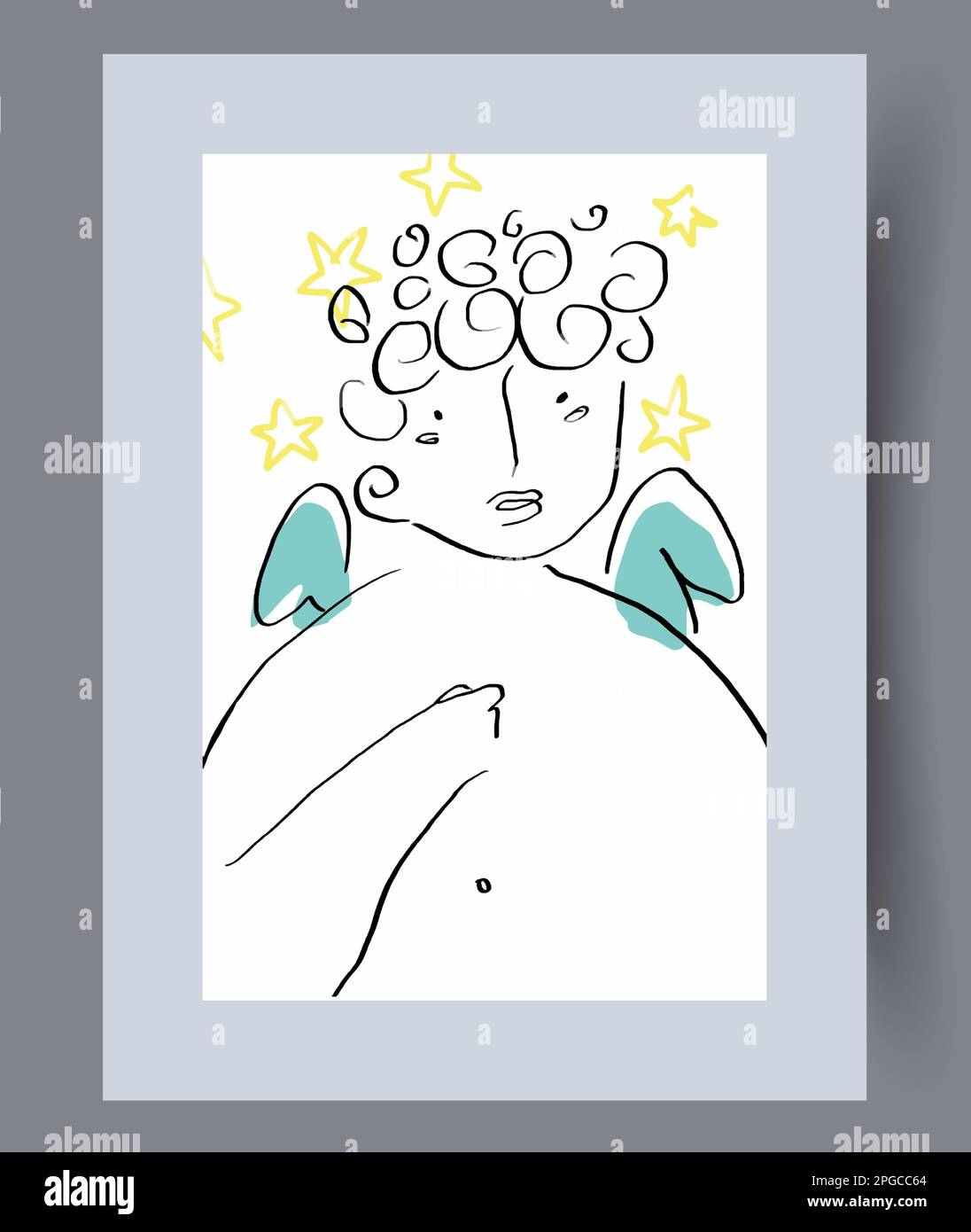 Angel abstract painting Stock Vector Images - Alamy