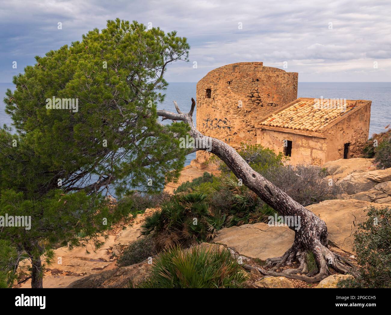 The tower of Cala Basset (Torre de Cala en Basset) is a watchtower from ...