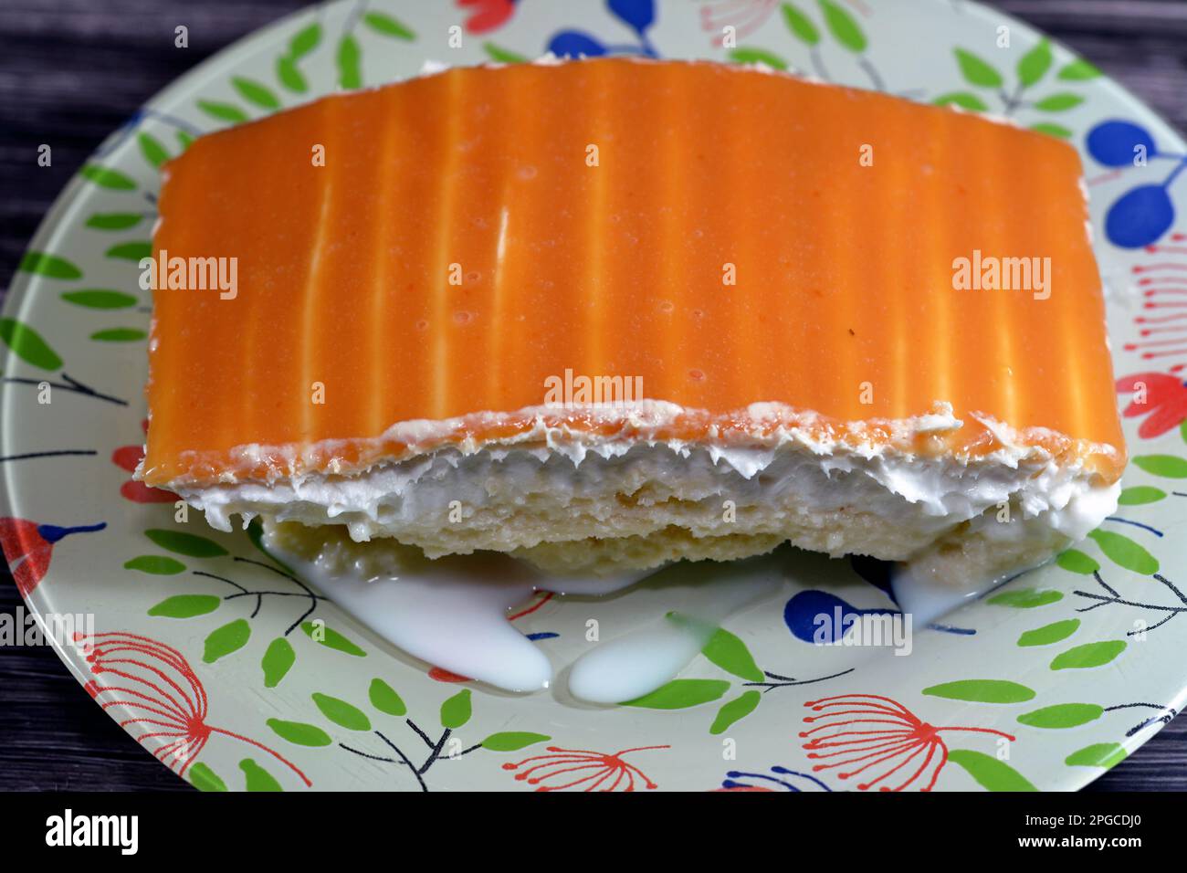 A tres leches cake, pan tres leches, a sponge cake soaked in three ...