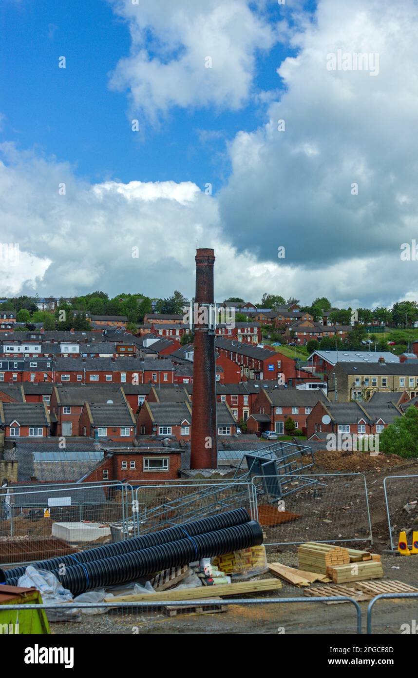 Boyle Street mill chimney, Blackburn Stock Photo - Alamy