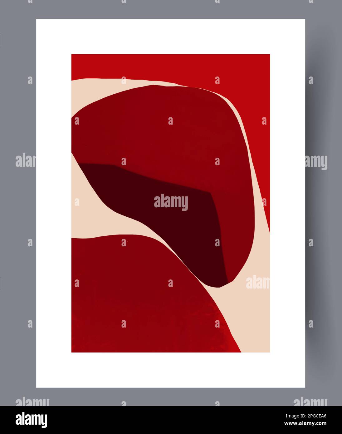 Abstract shapes bohemian sketch wall art print Stock Vector Image & Art ...