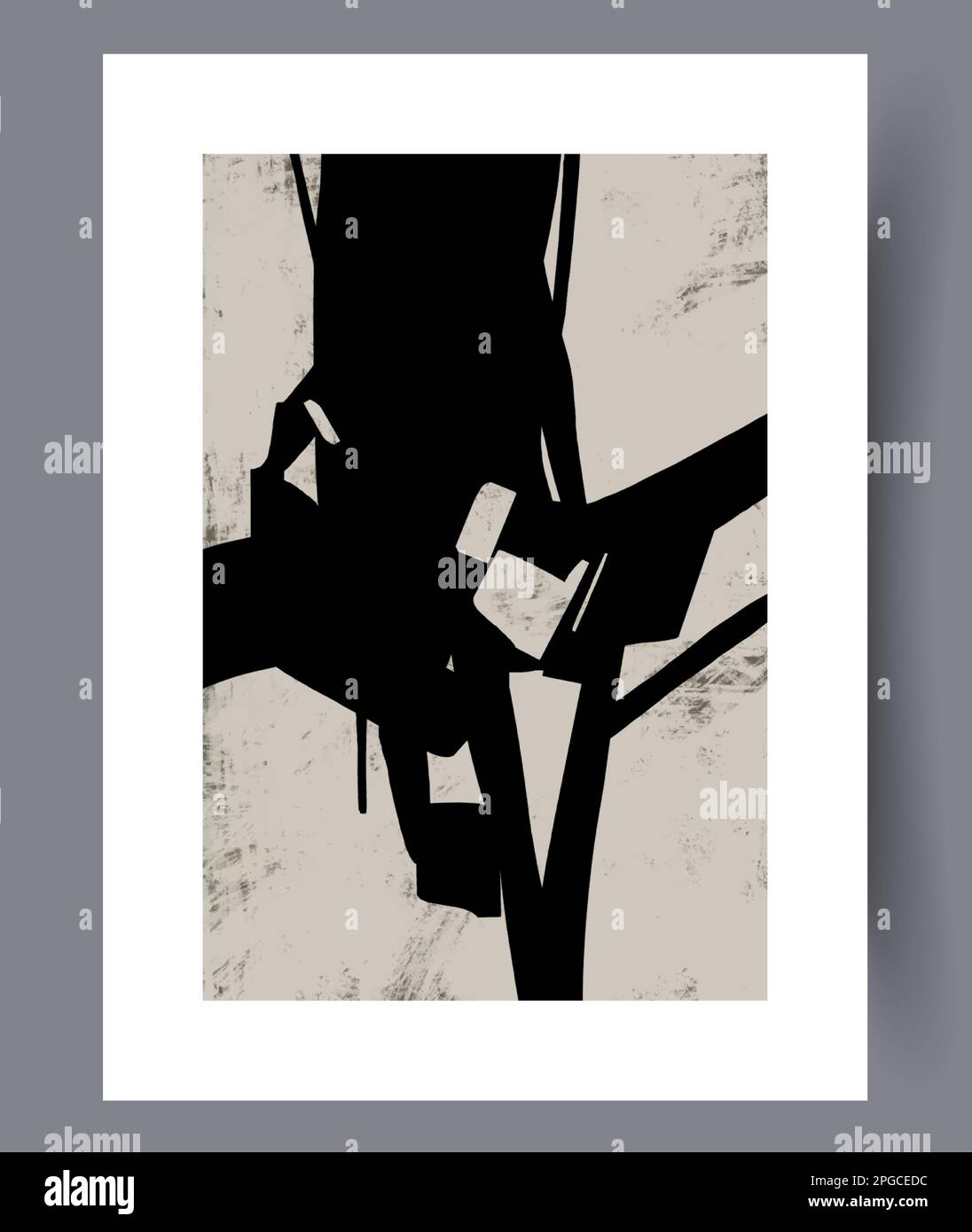 Abstract drawing contemporary illusion wall art print Stock Vector ...