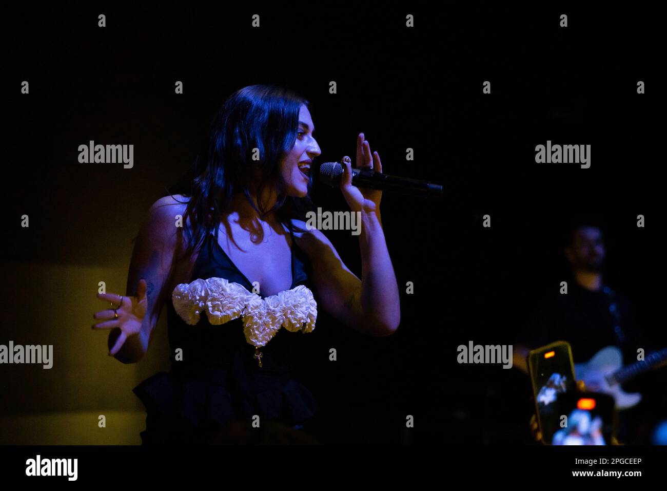 Pozzuoli, Salerno, Italy. 21st Mar, 2023. Italian singer Gaia aka Gaia ...