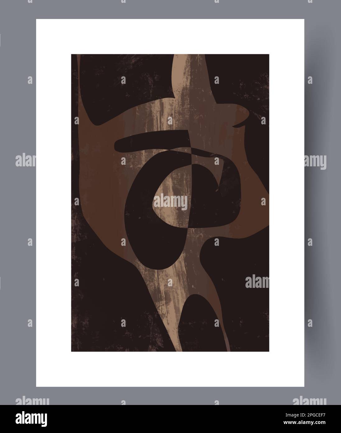 Abstract forms chaotic imagination wall art print Stock Vector Image ...