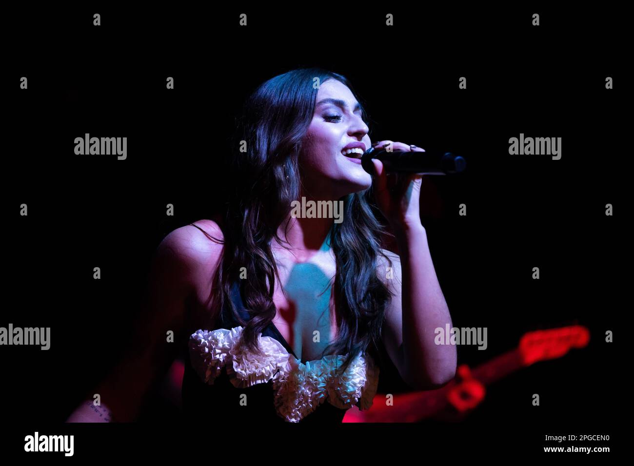 Pozzuoli, Salerno, Italy. 21st Mar, 2023. Italian singer Gaia aka Gaia ...