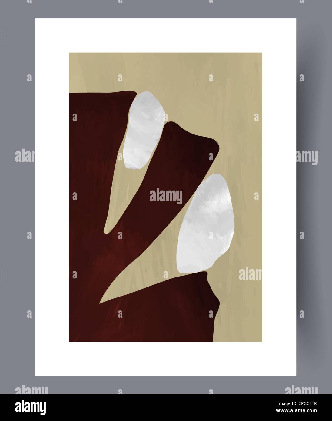 Abstract boho aesthetic contour wall art print Stock Vector Image & Art ...