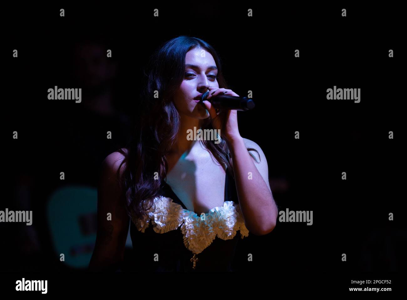 Pozzuoli, Salerno, Italy. 21st Mar, 2023. Italian singer Gaia aka Gaia ...