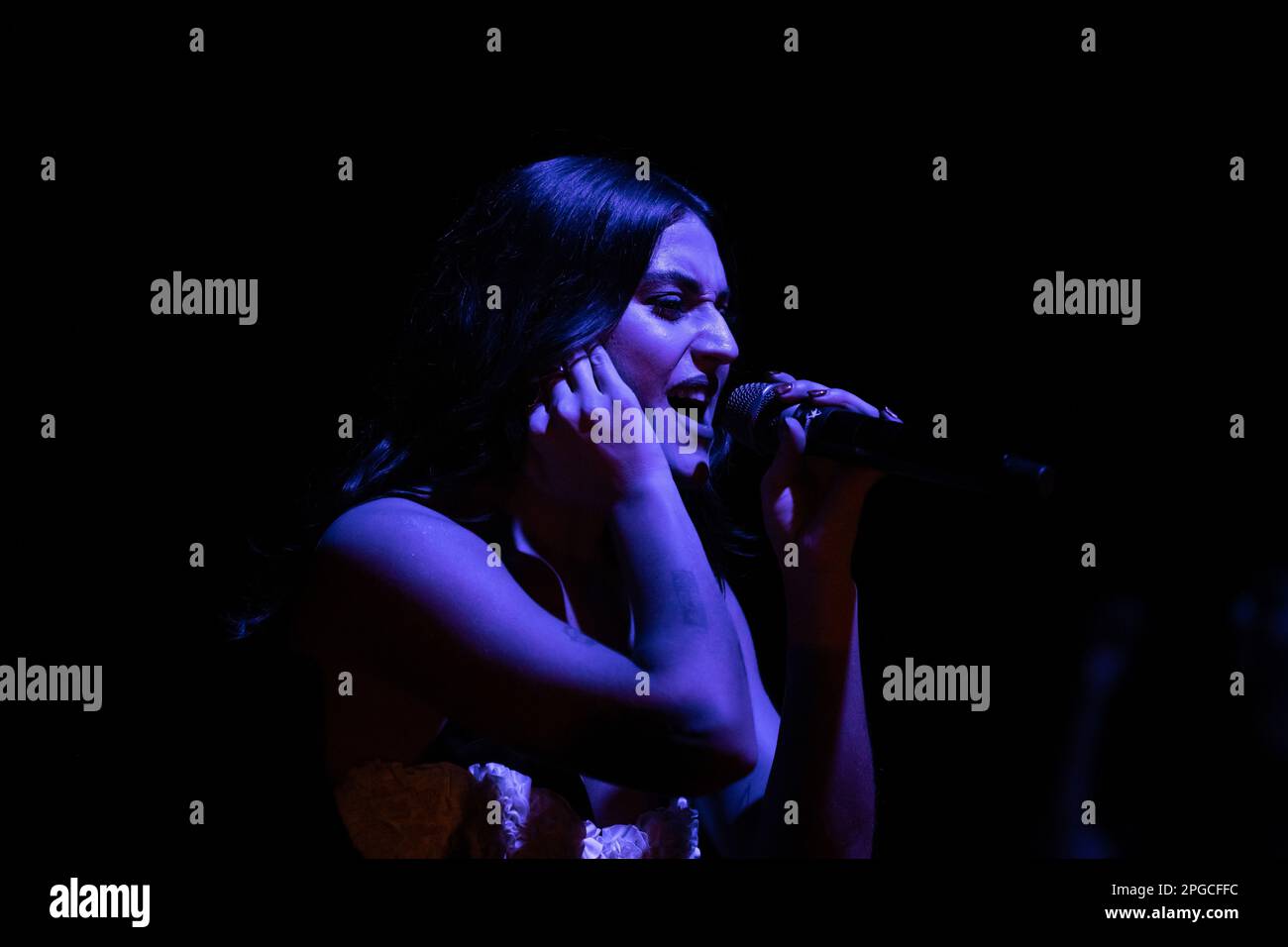 Pozzuoli, Salerno, Italy. 21st Mar, 2023. Italian singer Gaia aka Gaia ...