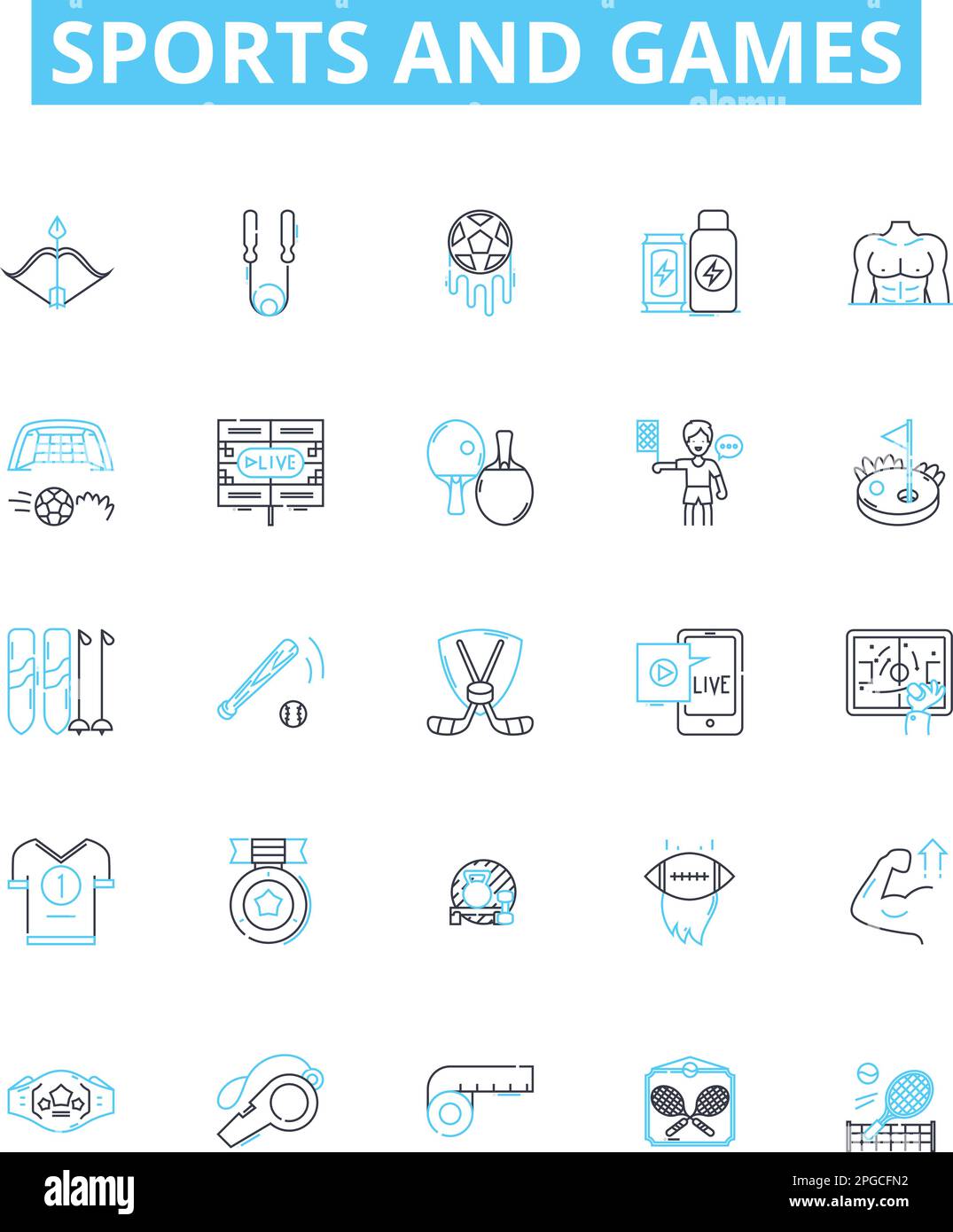 Sports and games vector line icons set. Sports, Games, Tennis, Golf ...