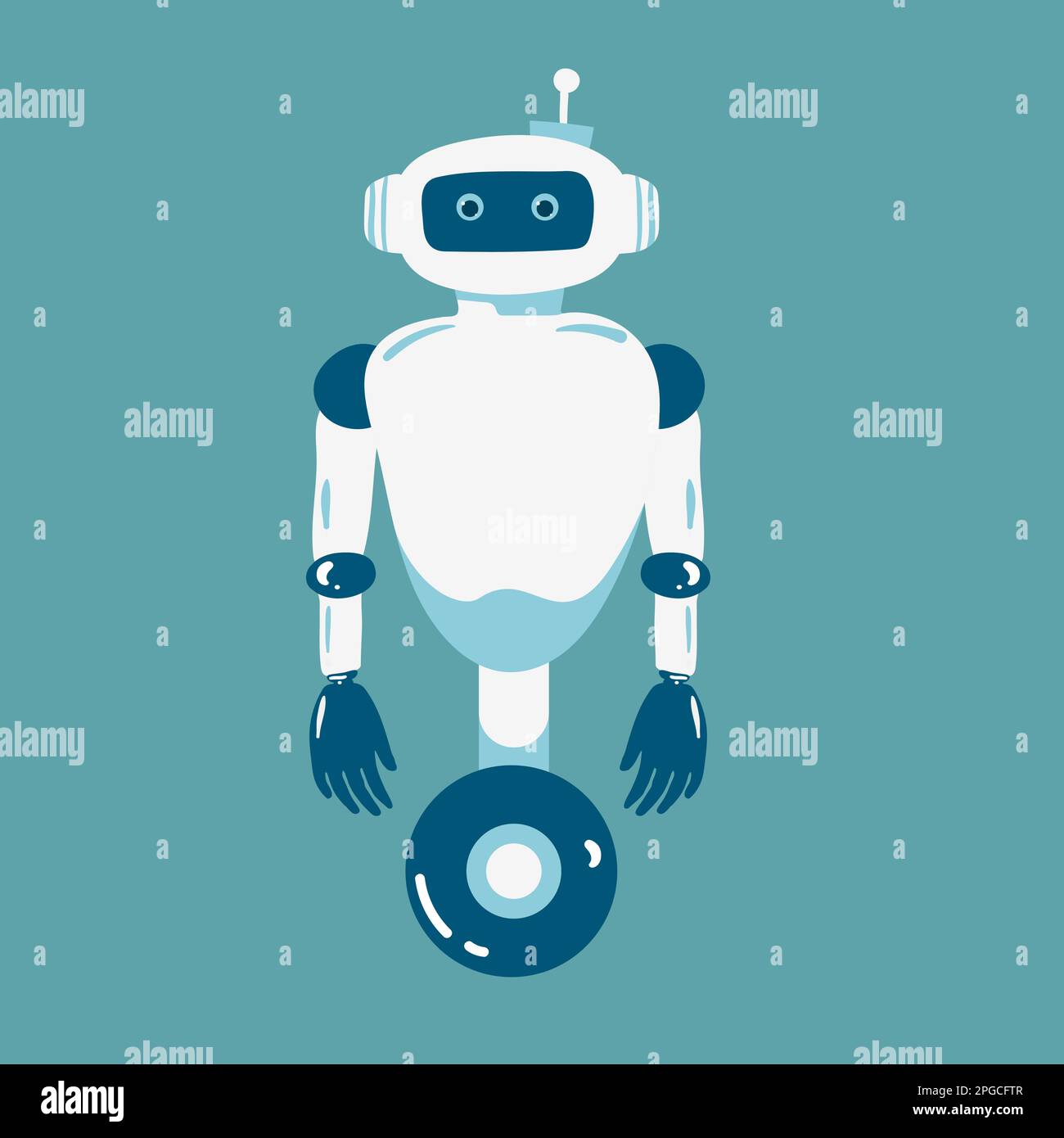 Alien robots, future technology cartoon characters. Robotic life forms ...