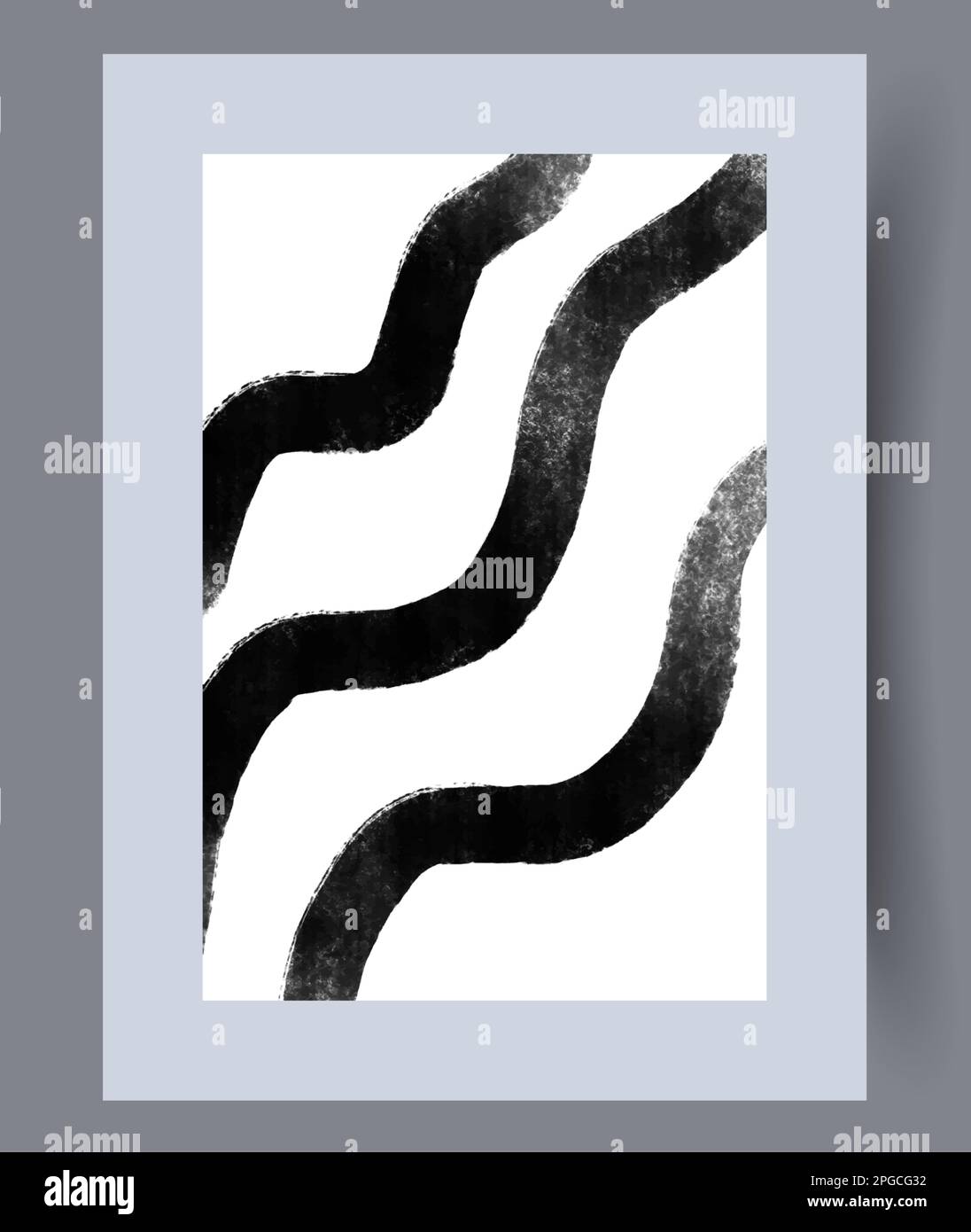 Abstract stripes wavy smears wall art print Stock Vector Image & Art ...