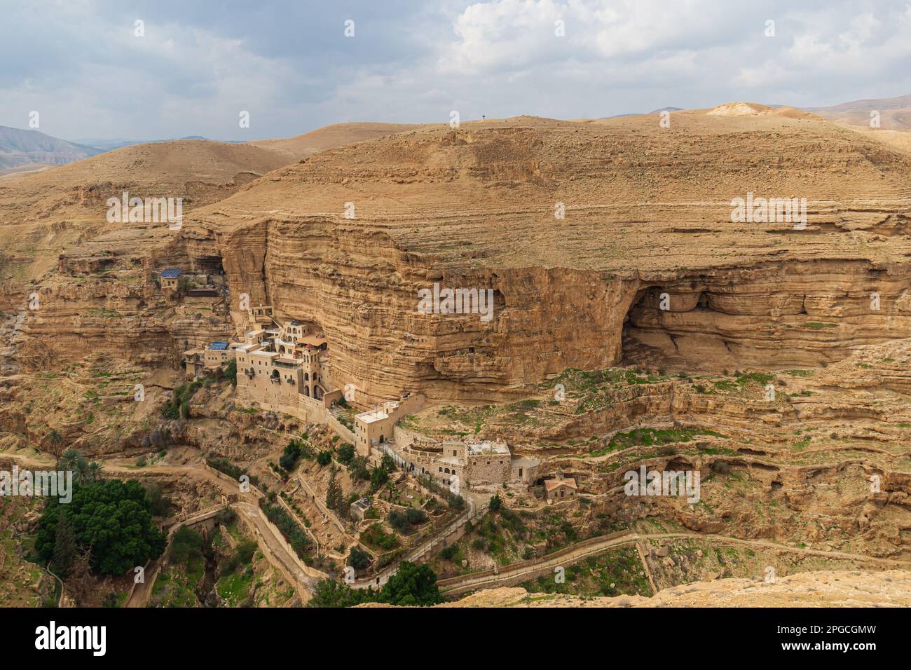 St. George Orthodox Monastery in Wadi Qelt, Judean desert, Israel Stock ...