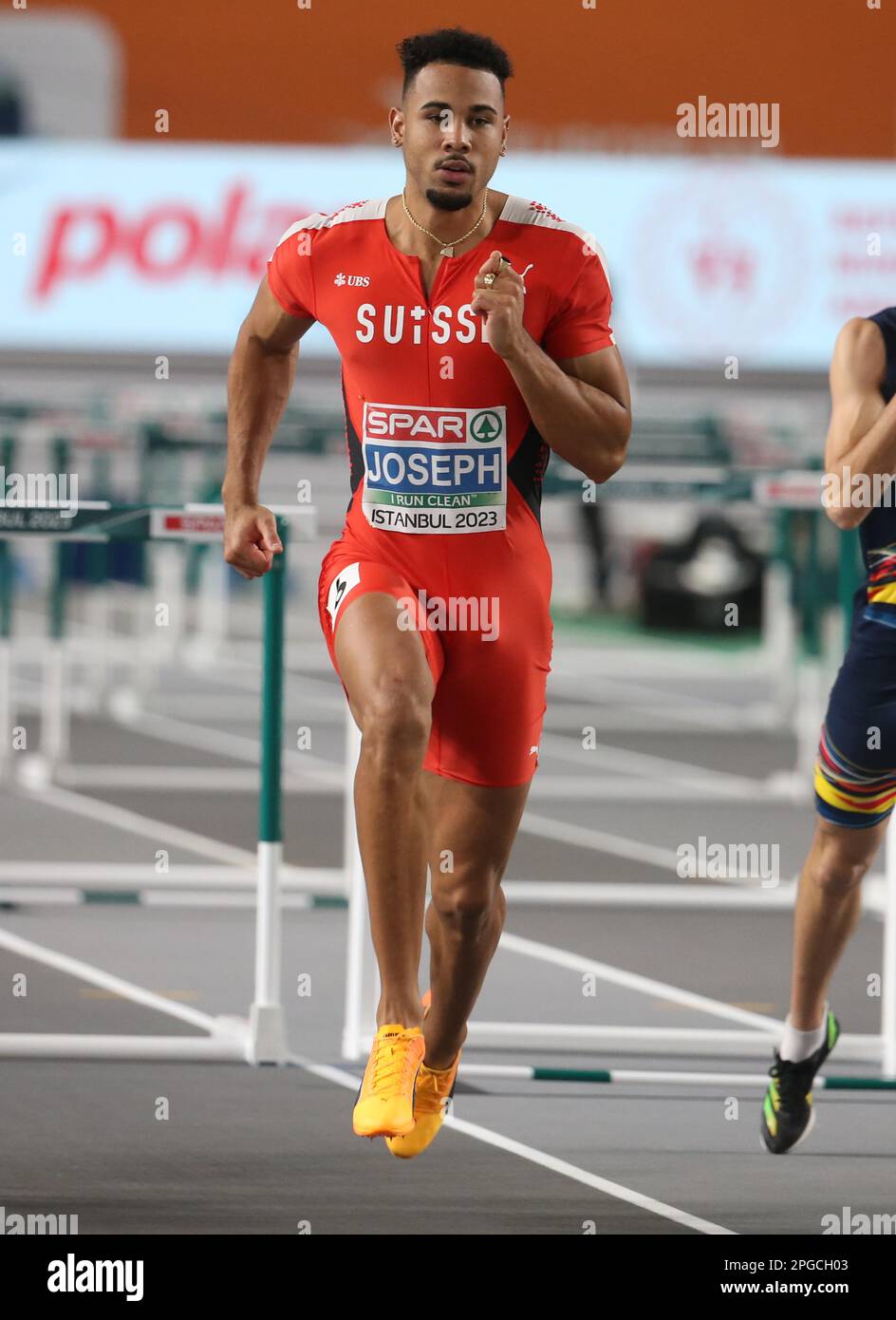 Jason JOSEPH of Switzerland 60m Hurdles Men Heat during the European ...