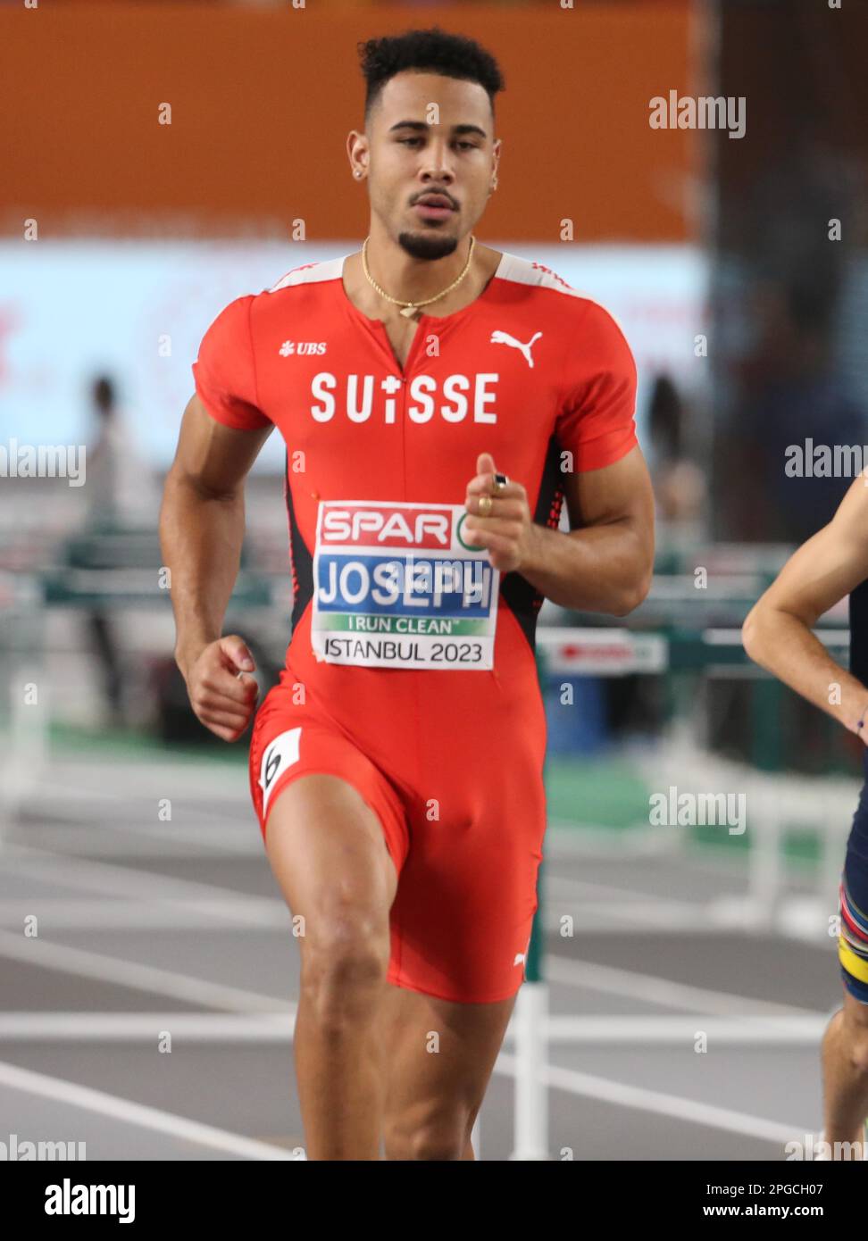 Jason JOSEPH of Switzerland 60m Hurdles Men Heat during the European ...