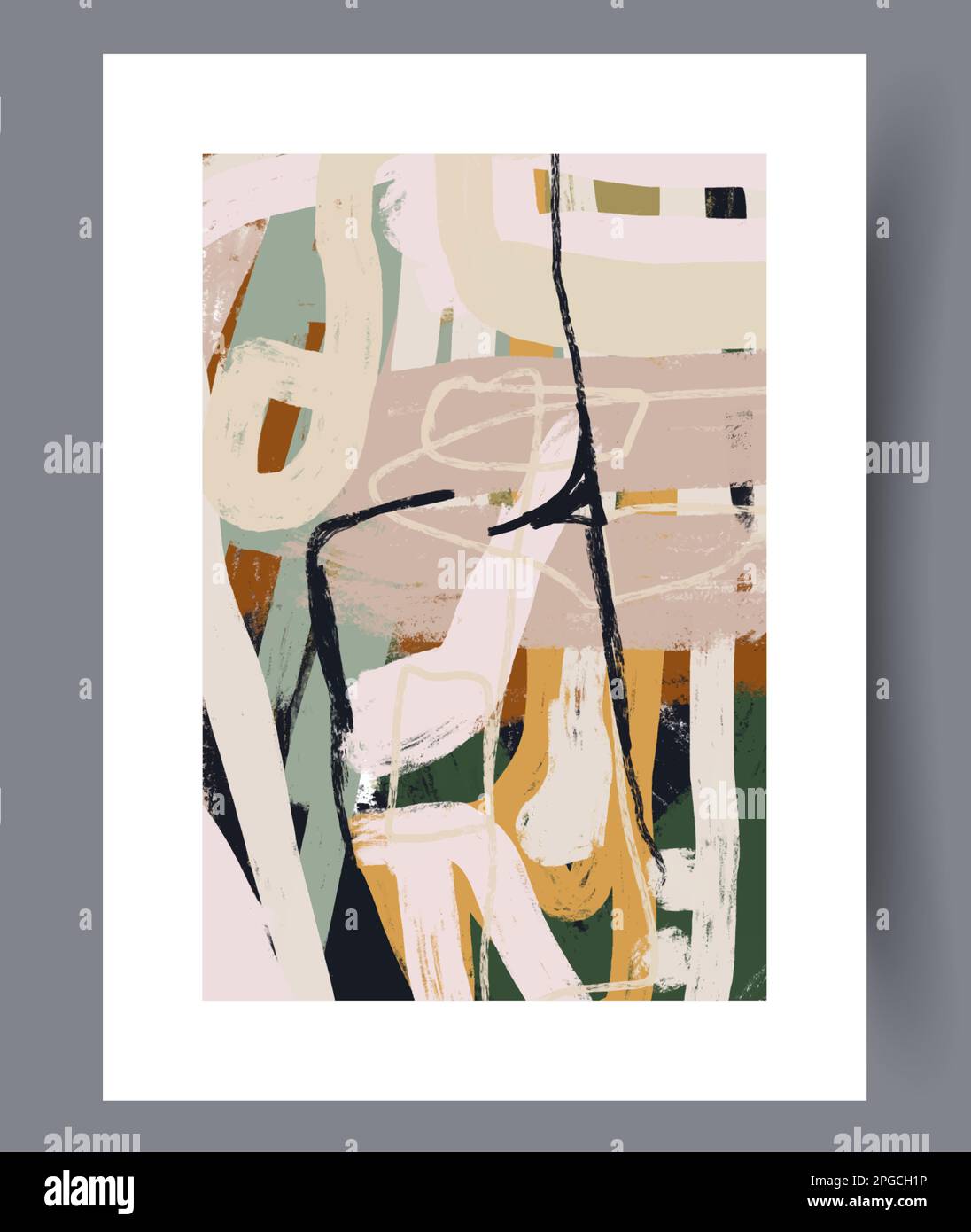 Abstract clutter modern tracery wall art print Stock Vector Image & Art ...