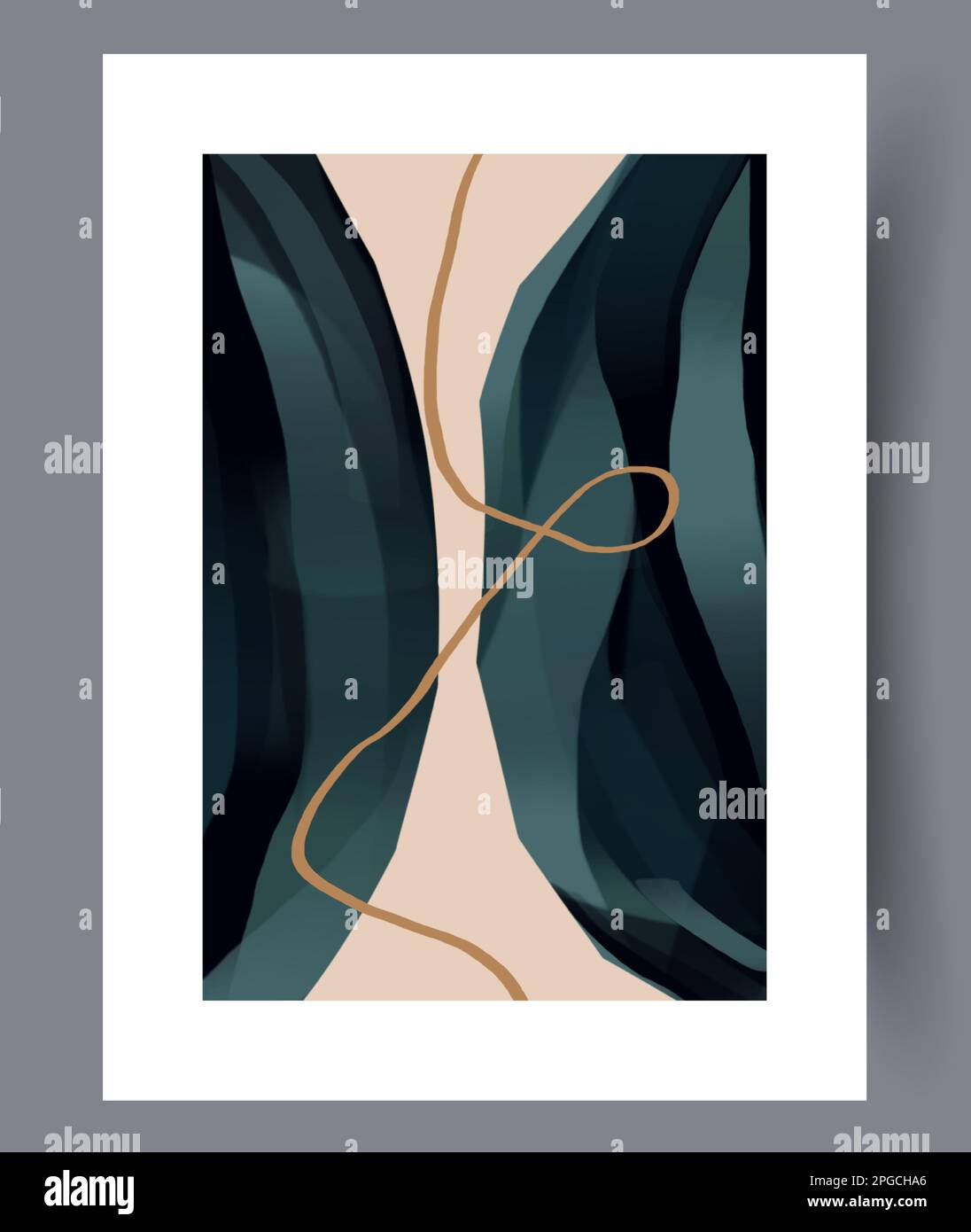 Abstract geometry aesthetic sketch wall art print Stock Vector Image ...