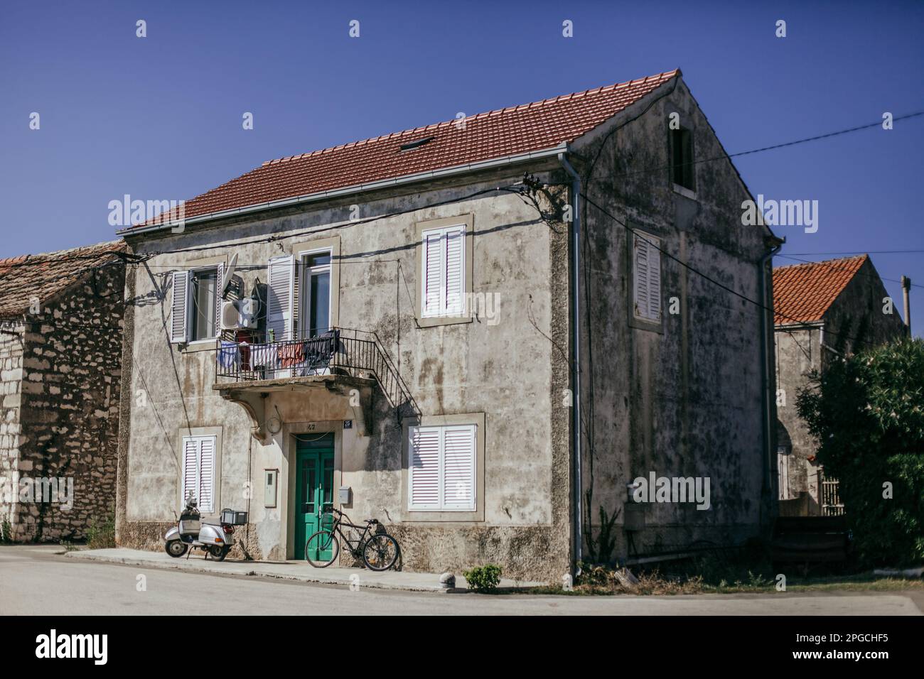 Old house in Sreser, Croatia Stock Photo - Alamy