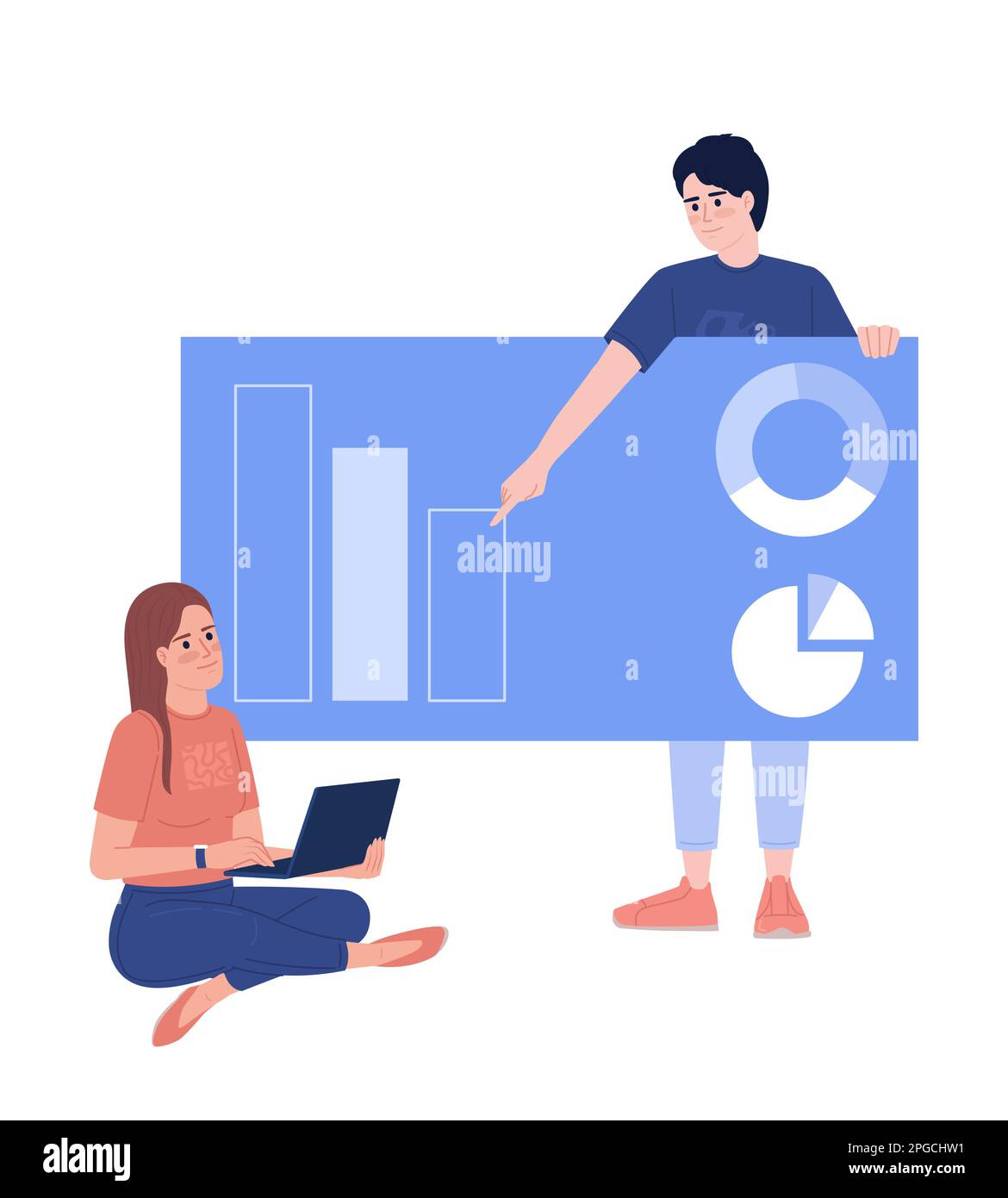 Statistics infographic data animation man hi-res stock photography and ...