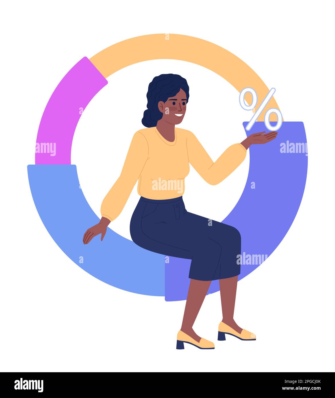 Data Visualisation Analyst Flat Concept Vector Spot Illustration Stock Vector Image And Art Alamy