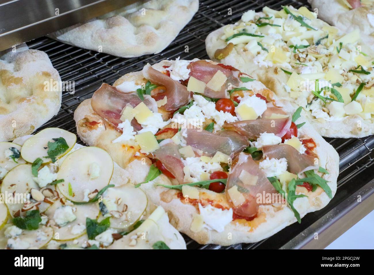 21.03.2023. Russia. Moscow. Pizza preparation at the international ...