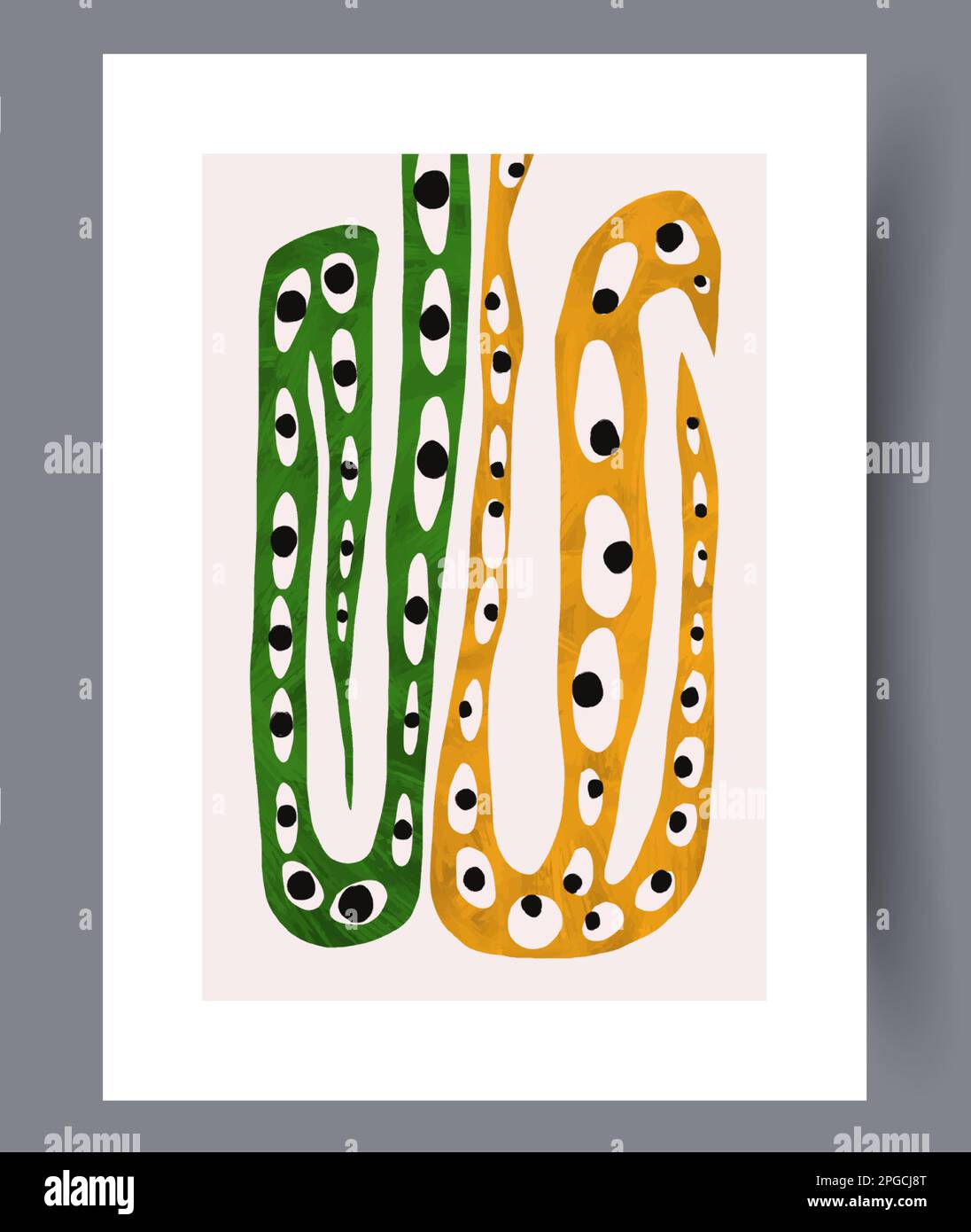 Animal snake surreal eyes wall art print Stock Vector Image & Art - Alamy