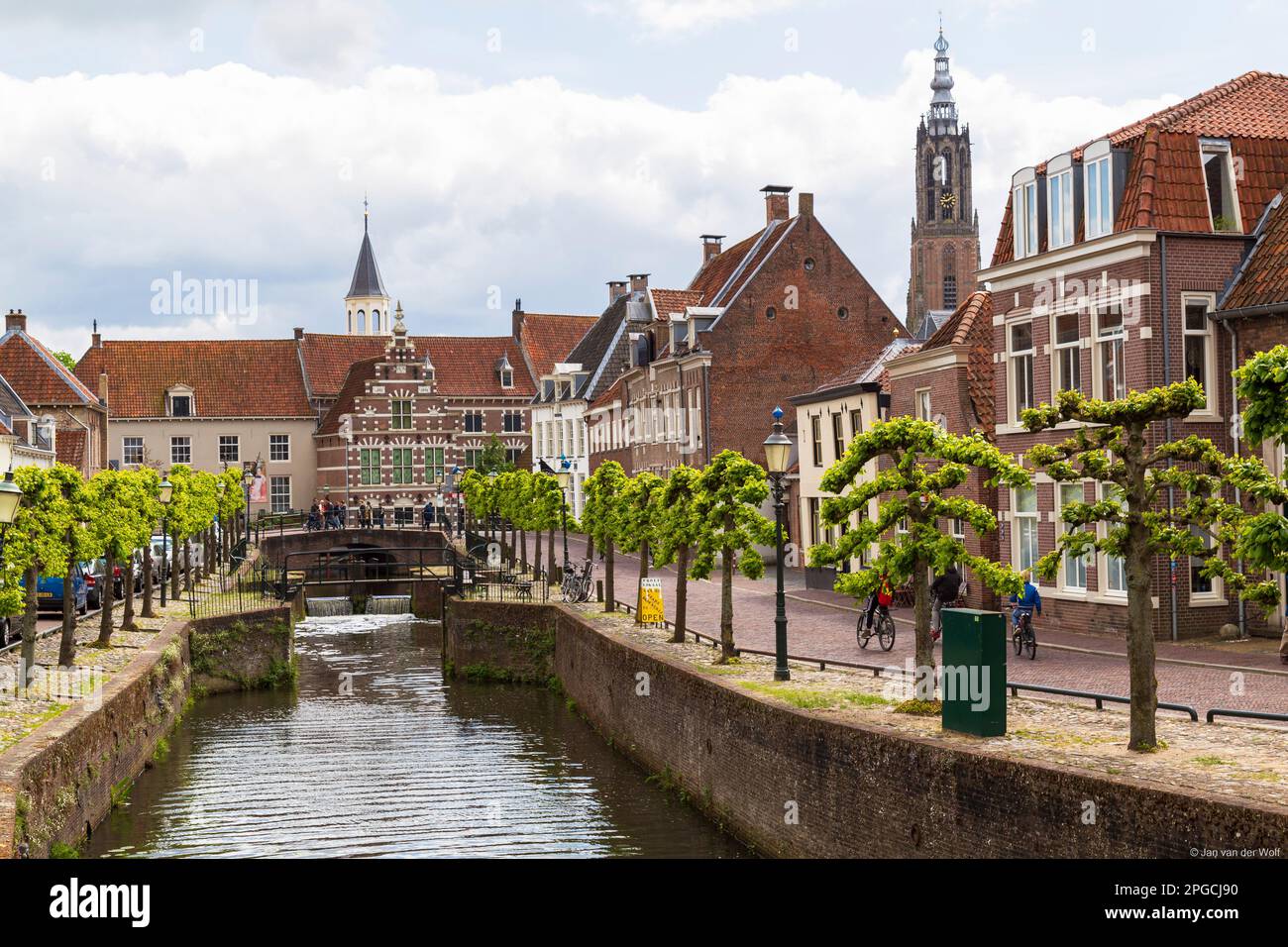 Cityscape of the medieval city of Amersfoort in the Netherlands Stock ...